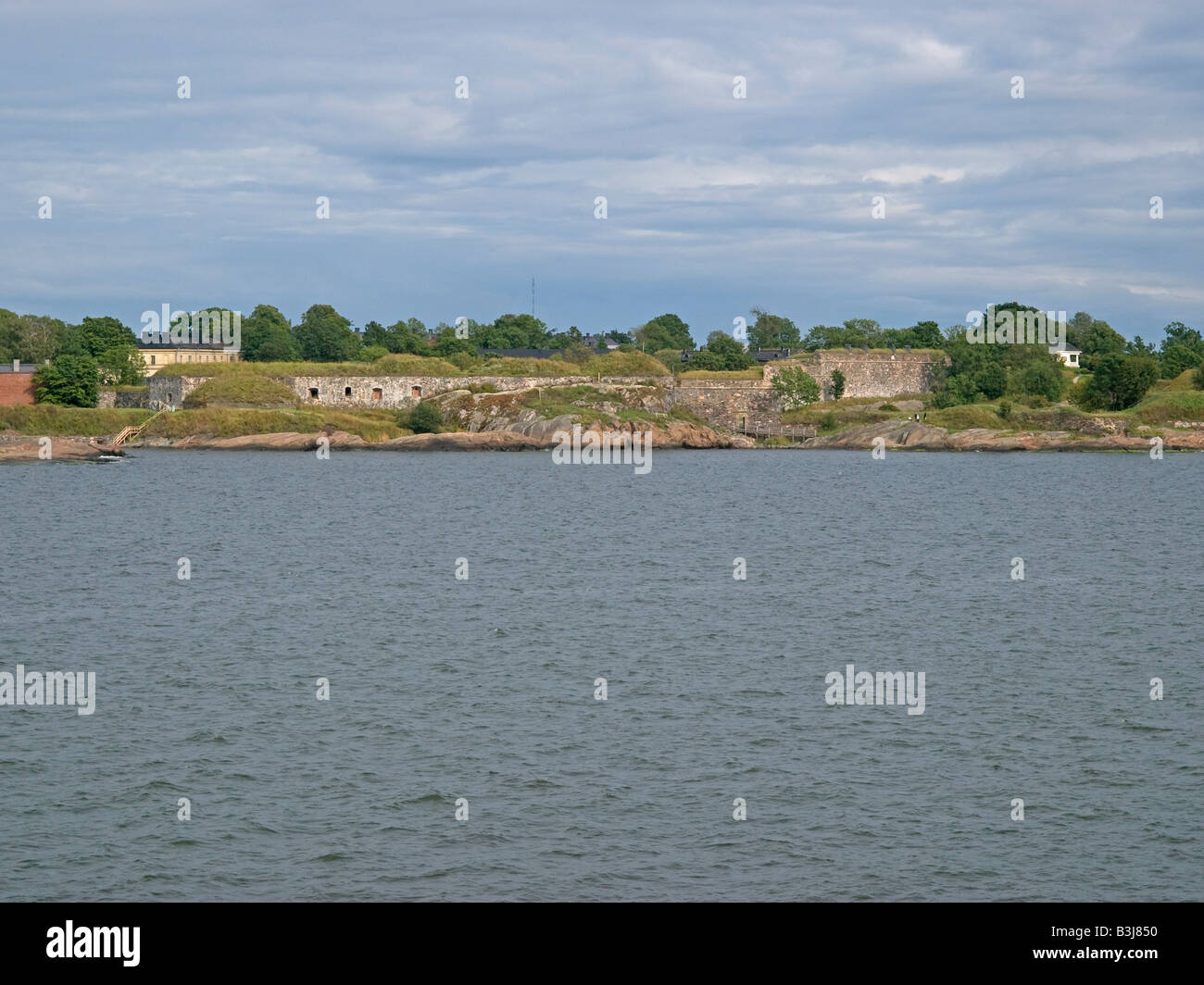 Batlic Sea with the island Suomenlinna Sveaborg with former military ...