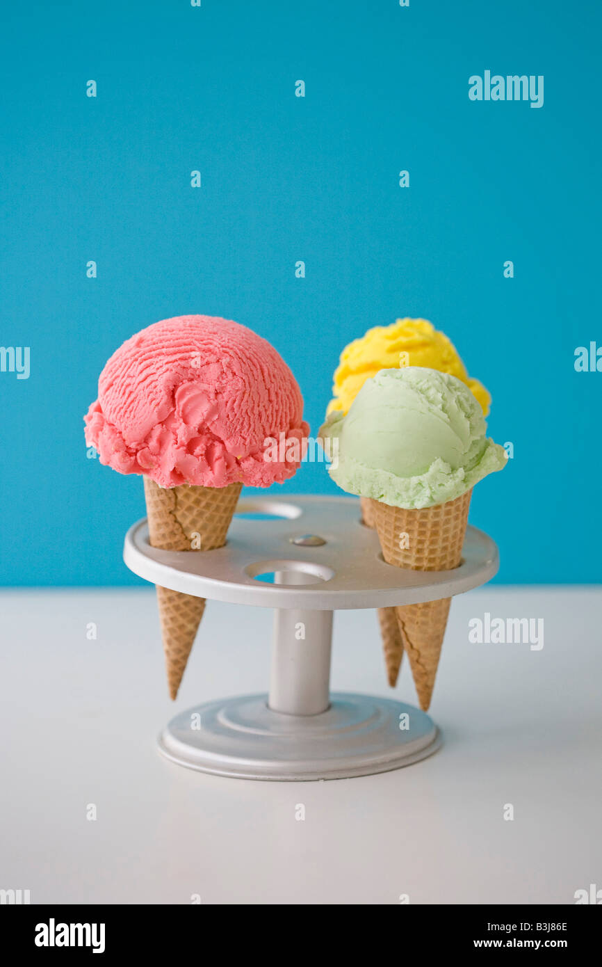 Three flavor ice cream hi-res stock photography and images - Alamy