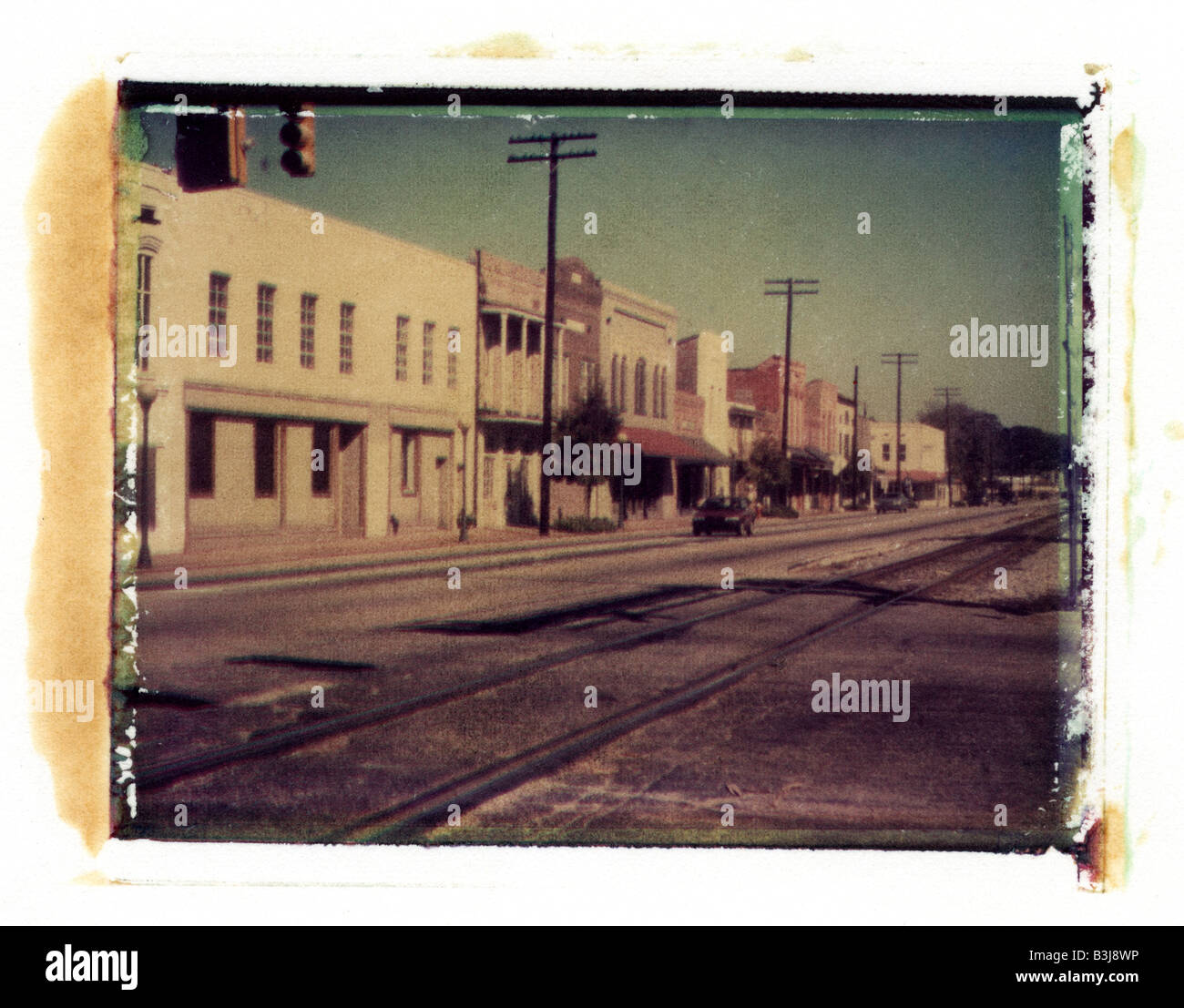 Small town street not night Cut Out Stock Images & Pictures - Alamy
