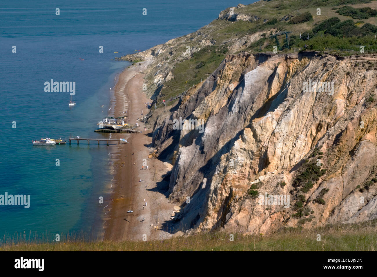 Alum Bay Cliffs, Isle of Wight, UK Stock Photo - Alamy