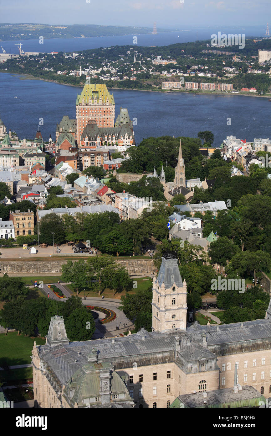 Canada Québec Quebec City general aerial view Stock Photo - Alamy