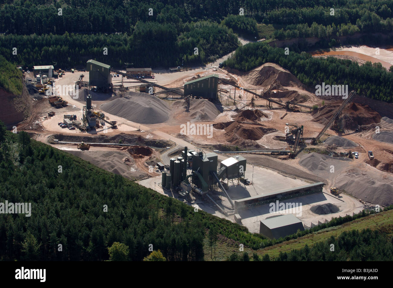 An aerial view of Cannock Chase quarry in Staffordshire Stock Photo - Alamy