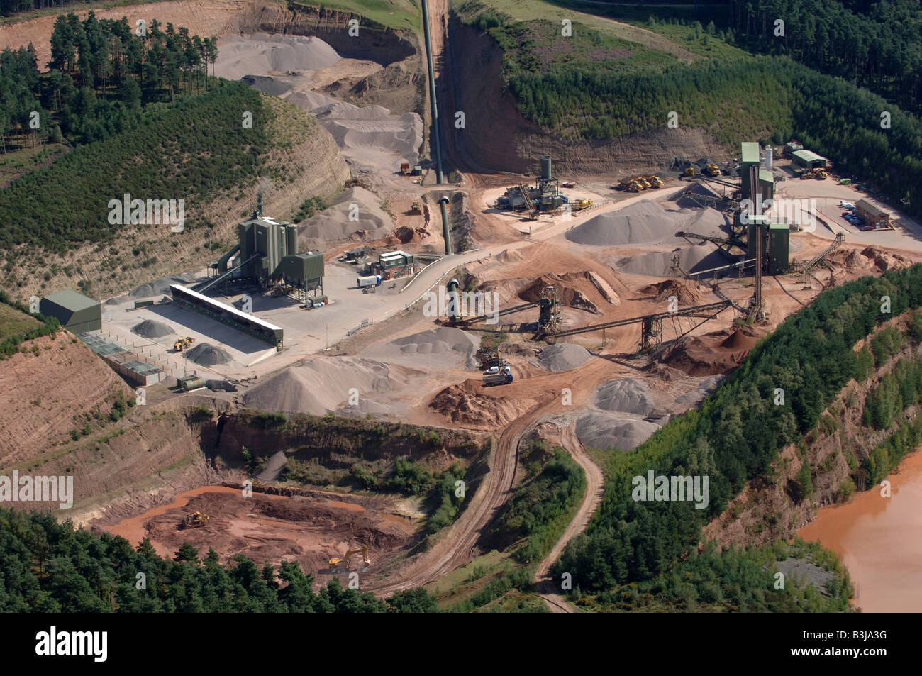 An aerial view of Cannock Chase quarry Stock Photo - Alamy