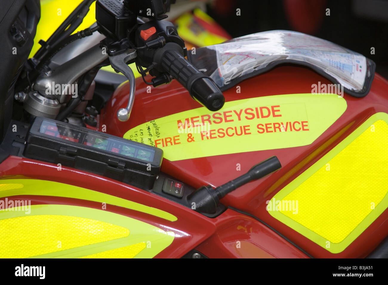 Merseyside Fire and Rescue motorbike at Albert Dock during the Tall ...