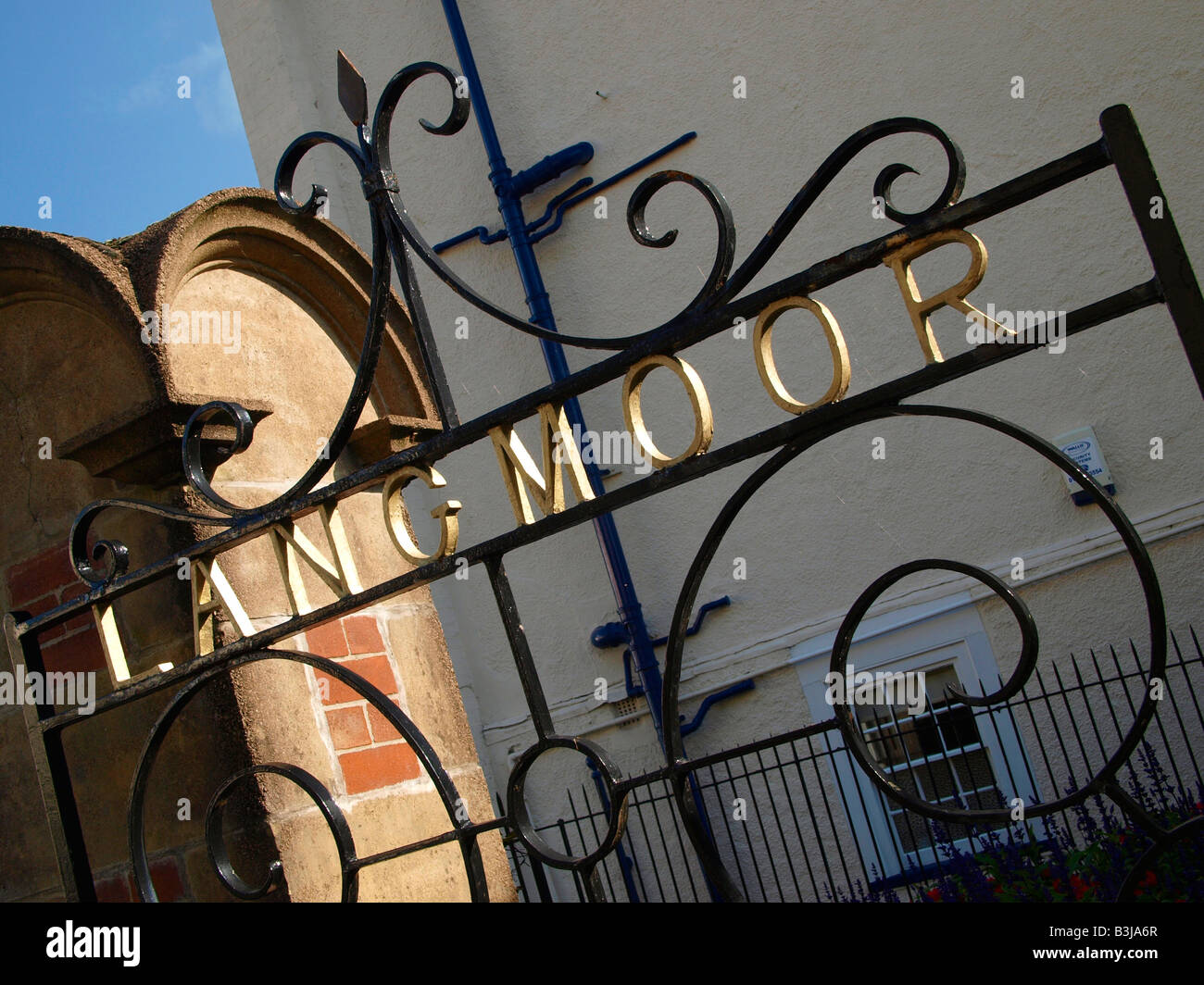 Gate at Langmoor Gardens Stock Photo - Alamy