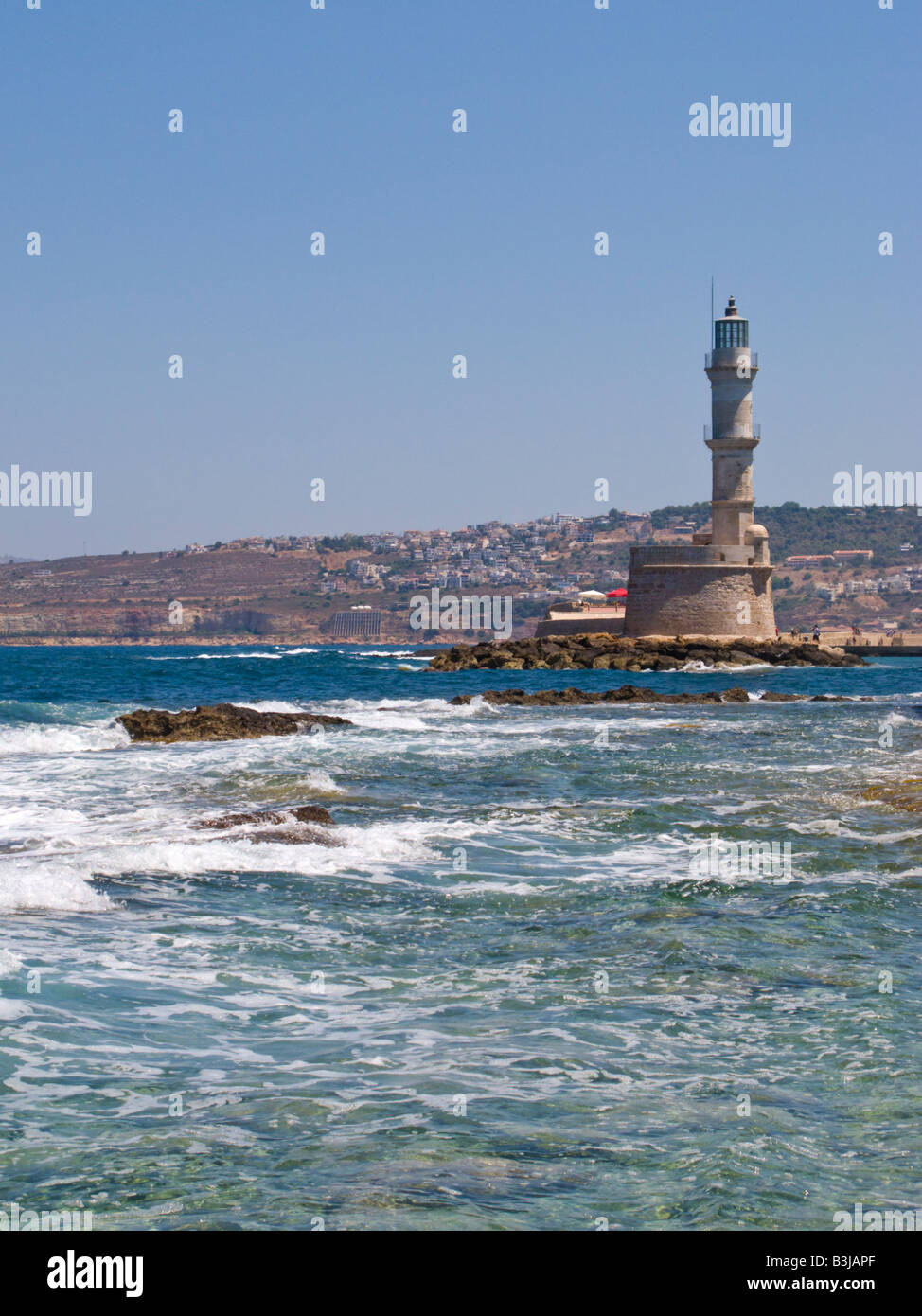 Lighthouse Chania Crete Greece Stock Photo - Alamy