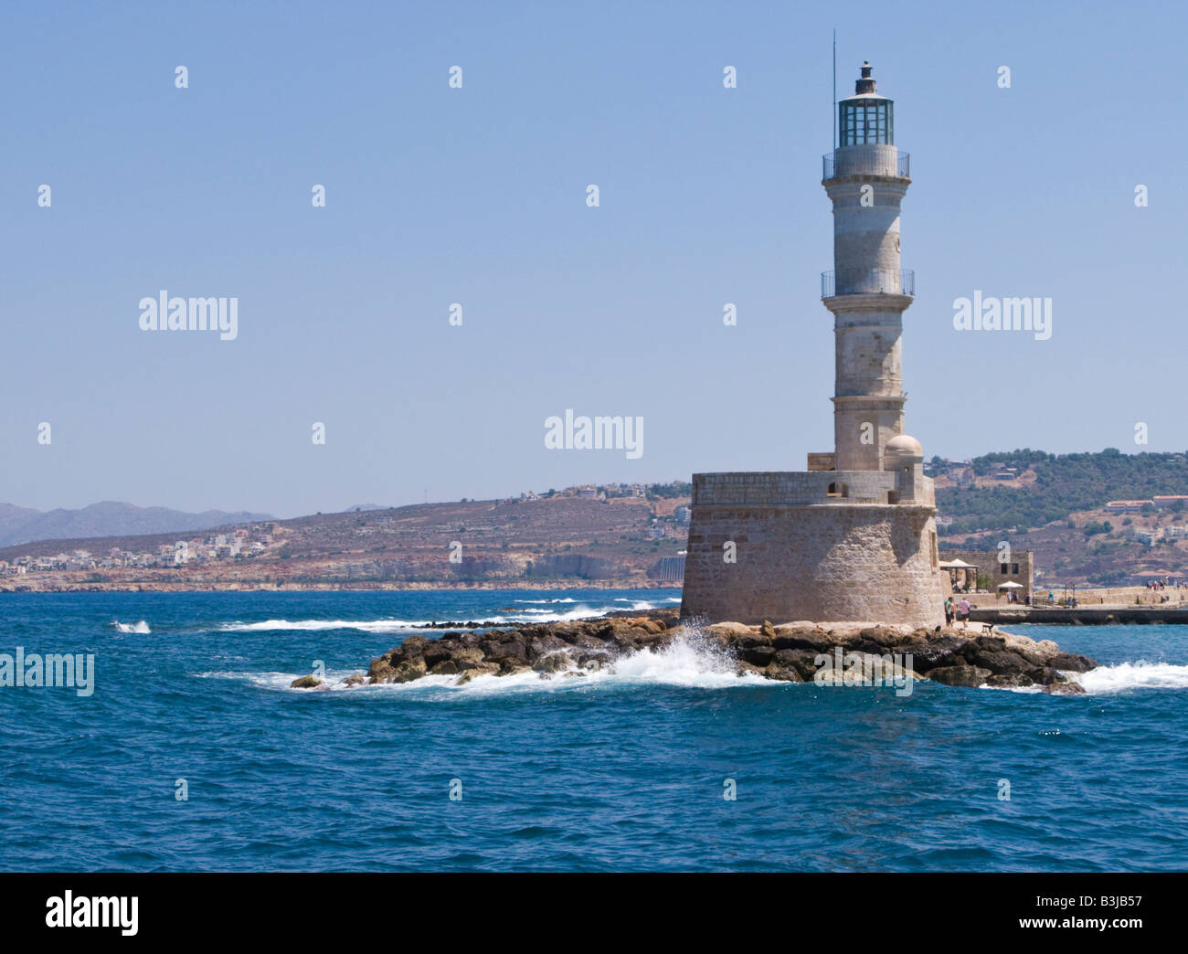 Lighthouse Chania Crete Greece Stock Photo - Alamy