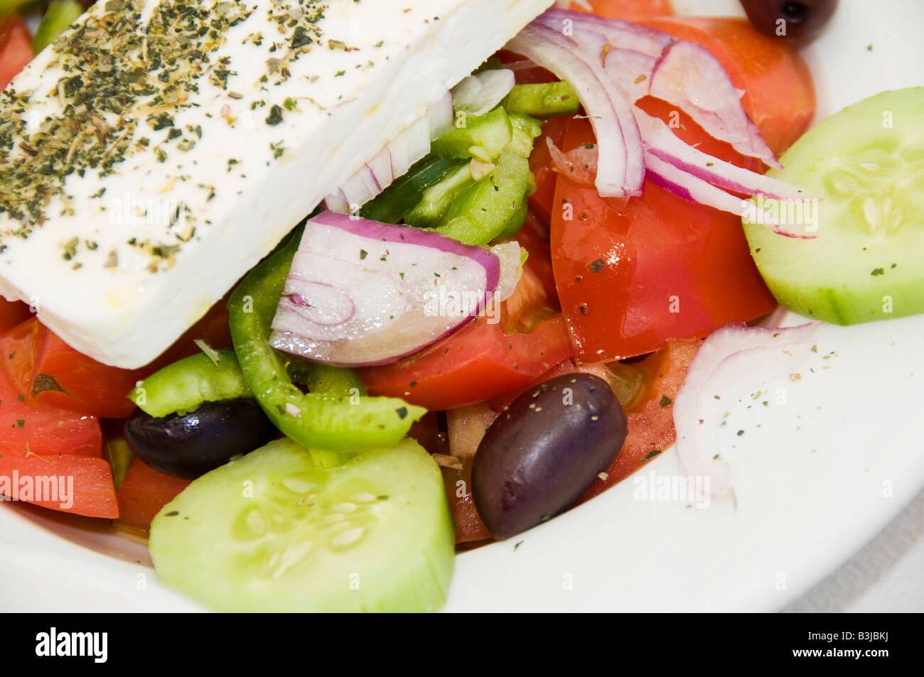 greek salad in a greek island taverna Stock Photo - Alamy