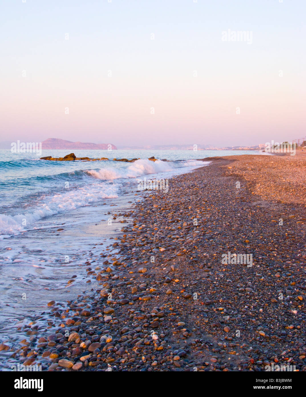 Maleme Beach sunset Crete Greece Stock Photo - Alamy