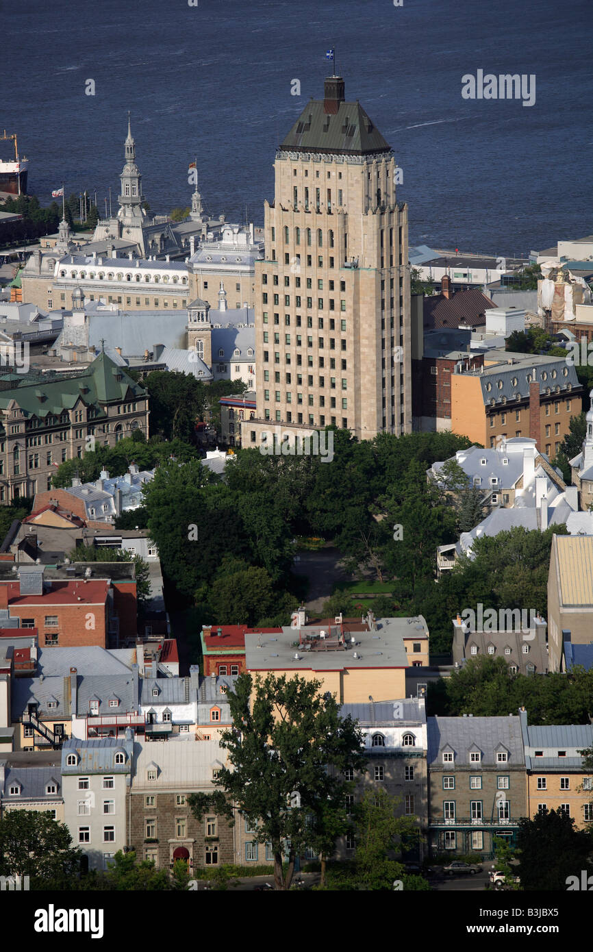Canada Québec Quebec City Price Building old town aerial view Stock ...