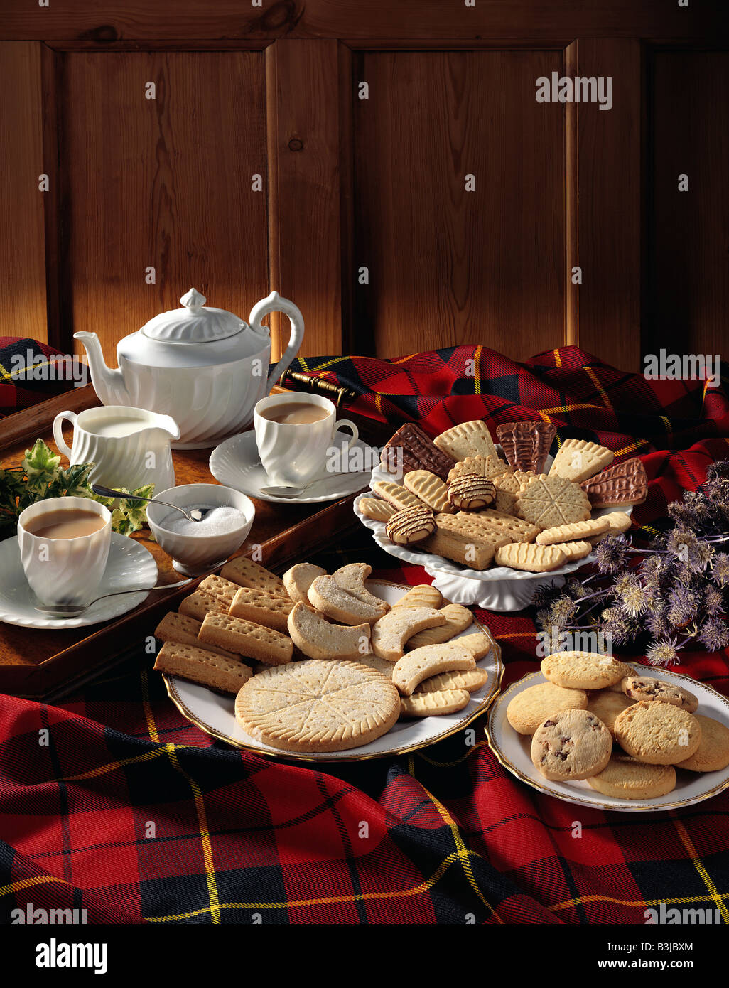 Scottish shortbread afternoon tea editorial food Stock Photo - Alamy