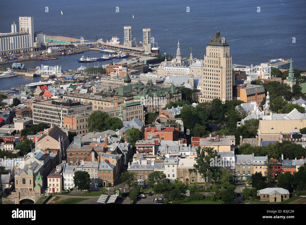 Canada Québec Quebec City general aerial view Stock Photo - Alamy