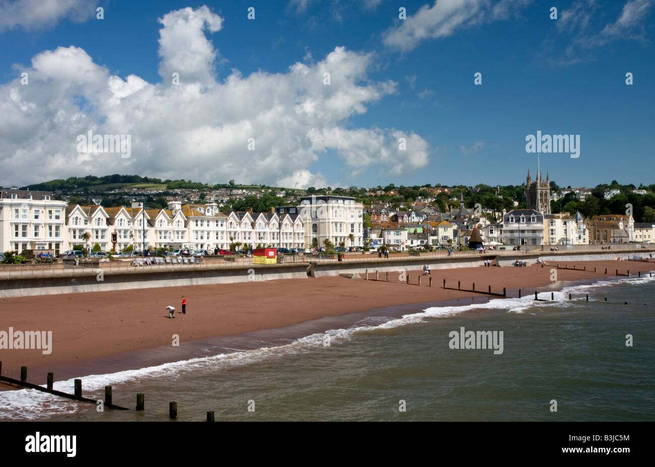 Teignmouth Beach and Promenade, South Devon, UK Stock Photo - Alamy