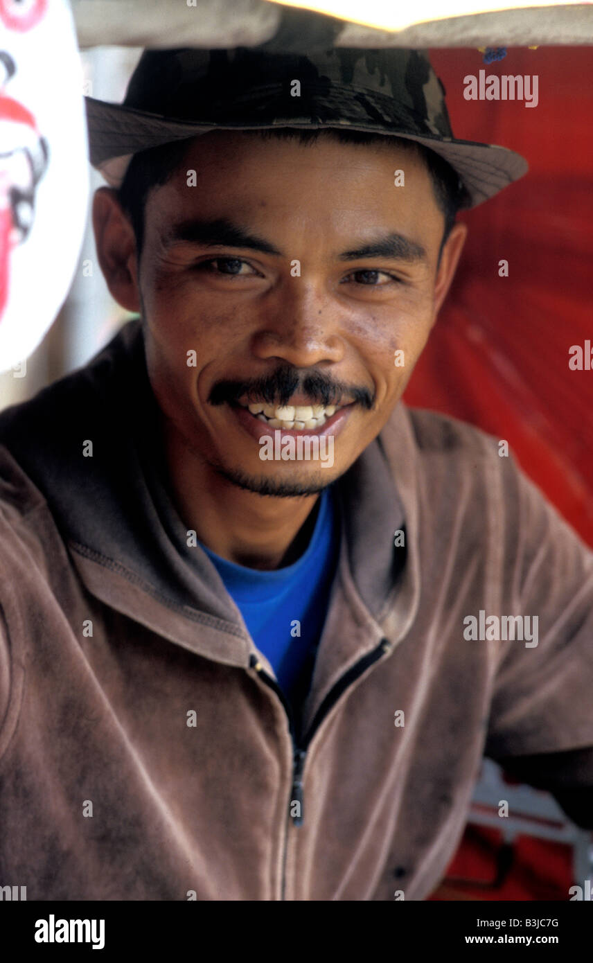 becak driver bandung java indonesia Stock Photo - Alamy