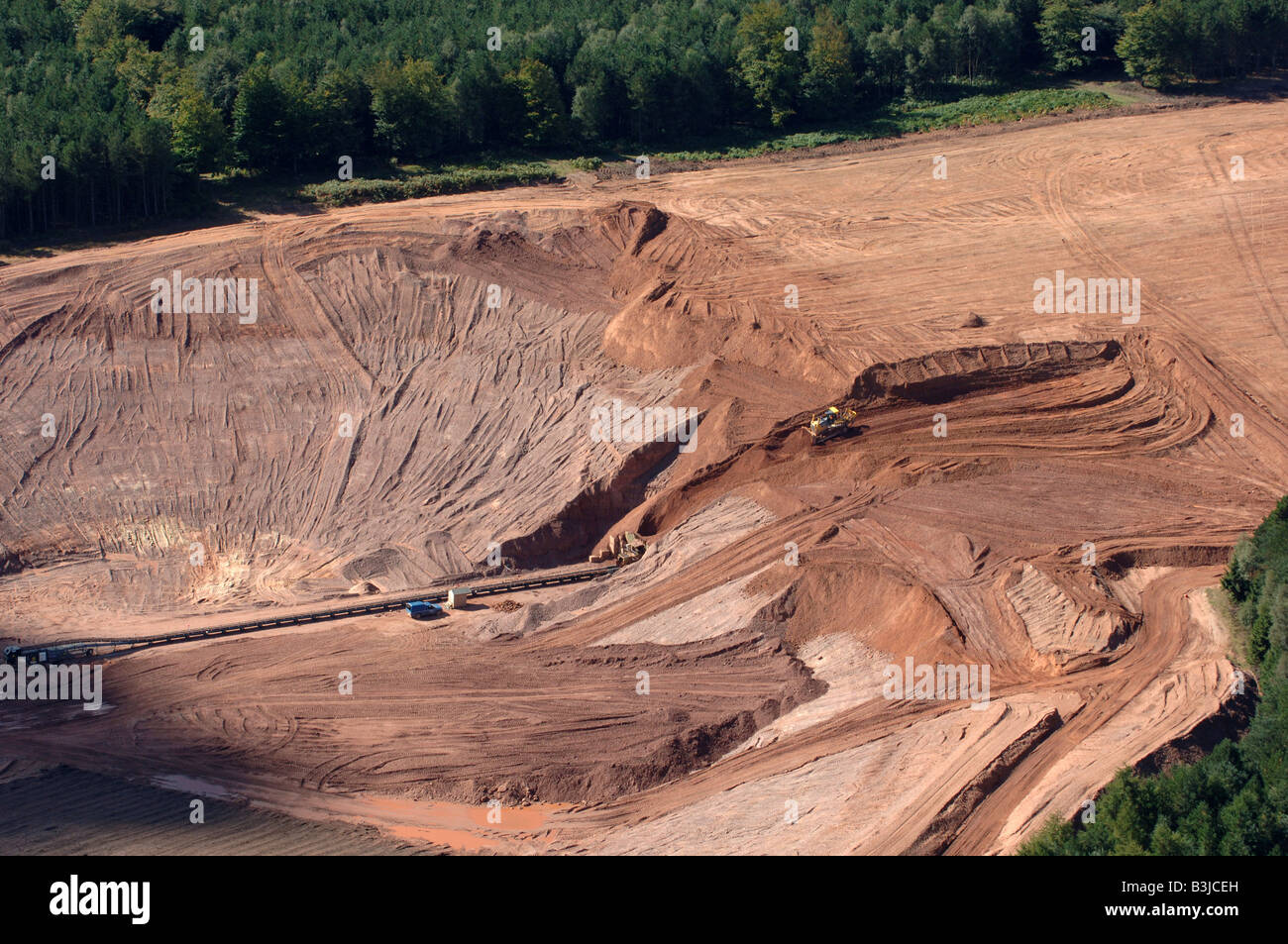 An aerial view of Cannock Chase quarry Stock Photo - Alamy