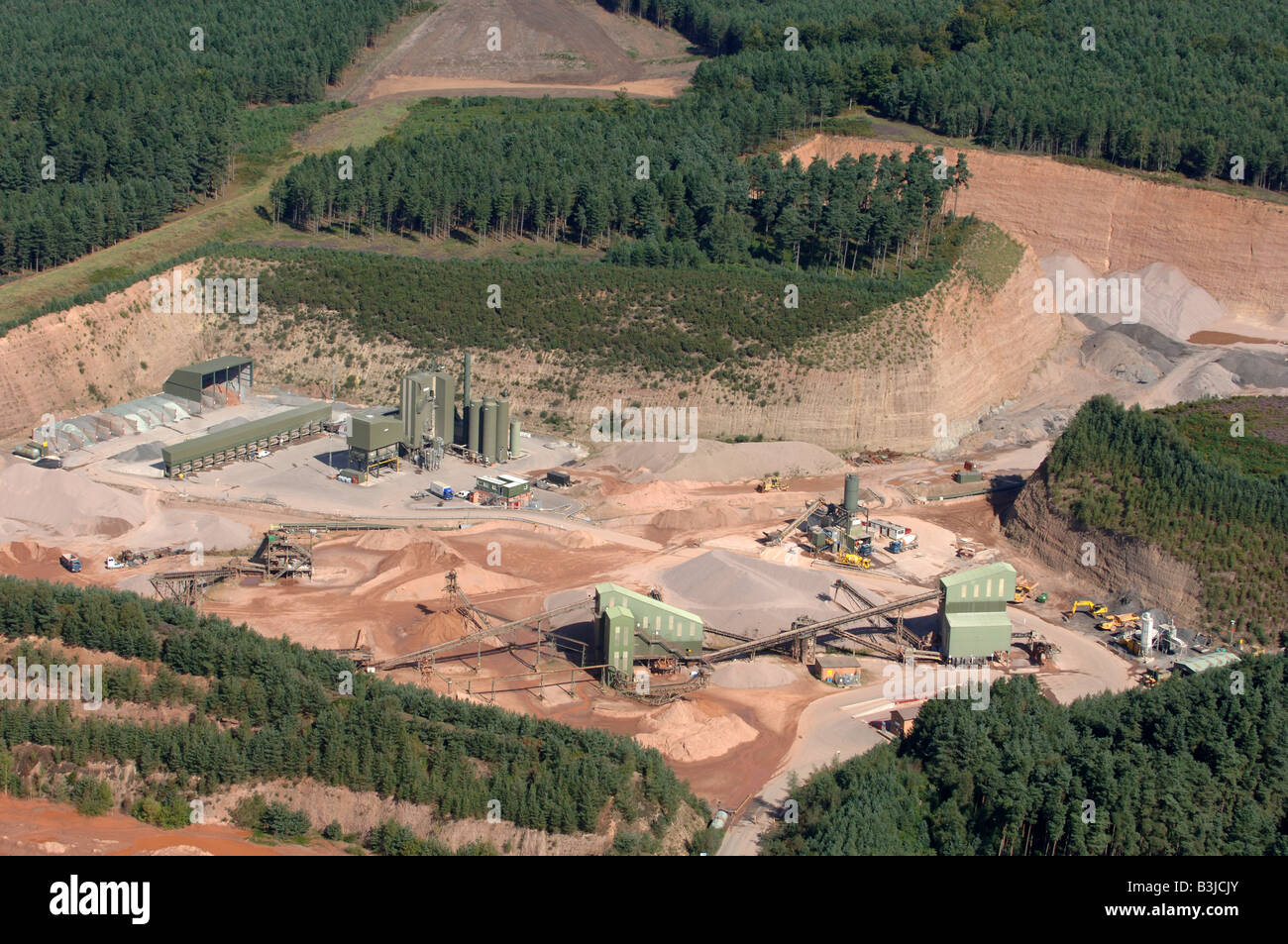 An aerial view of Cannock Chase quarry Stock Photo - Alamy