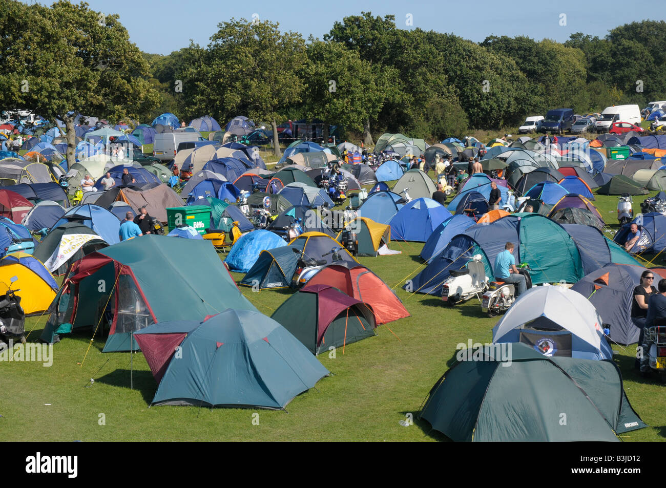 Campsite at the Smallbrook stadium for the Lambretta Club GB Isle of ...