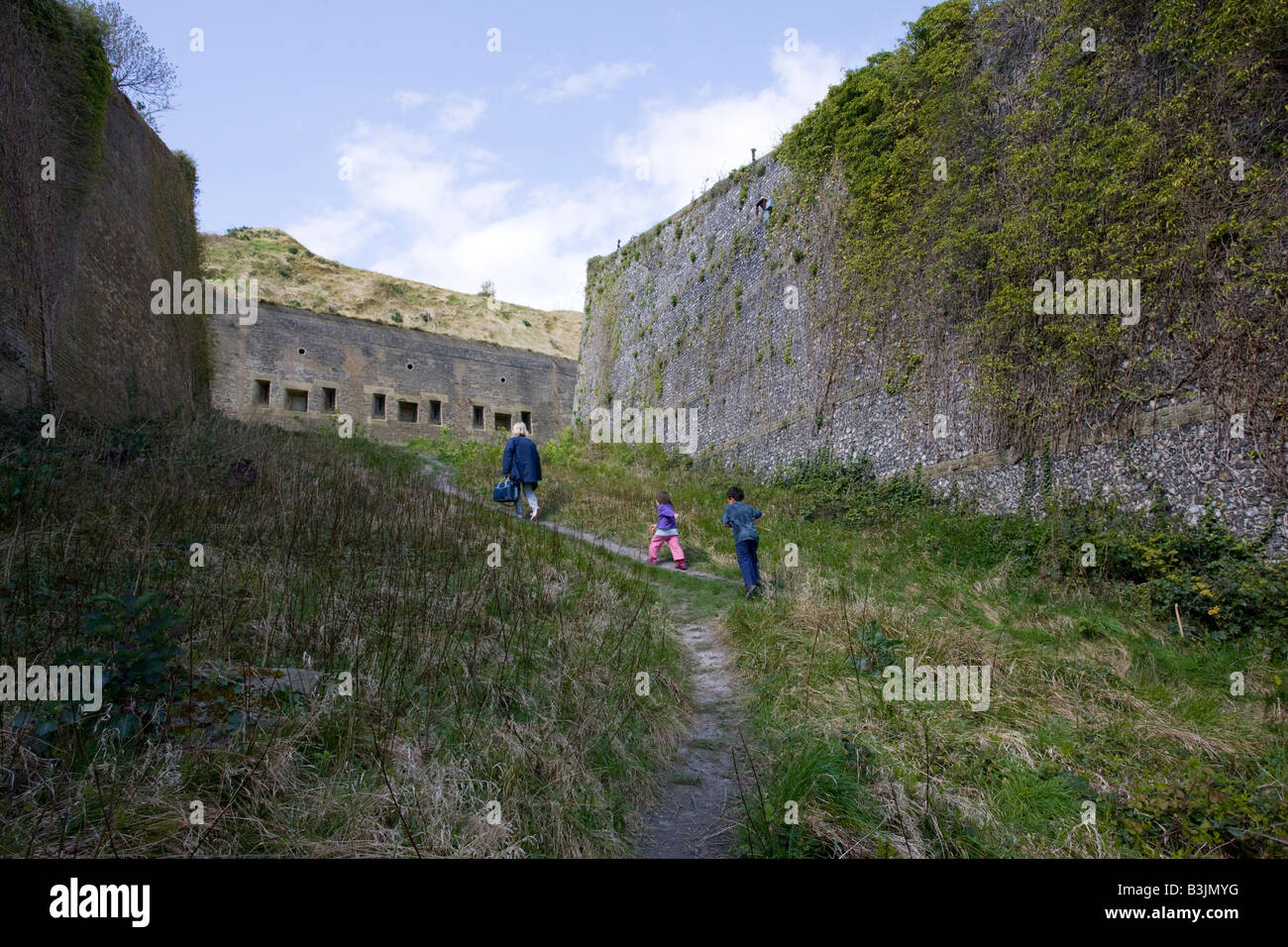 The Napoleonic Drop Redoubt Fort in Dover Kent Stock Photo - Alamy