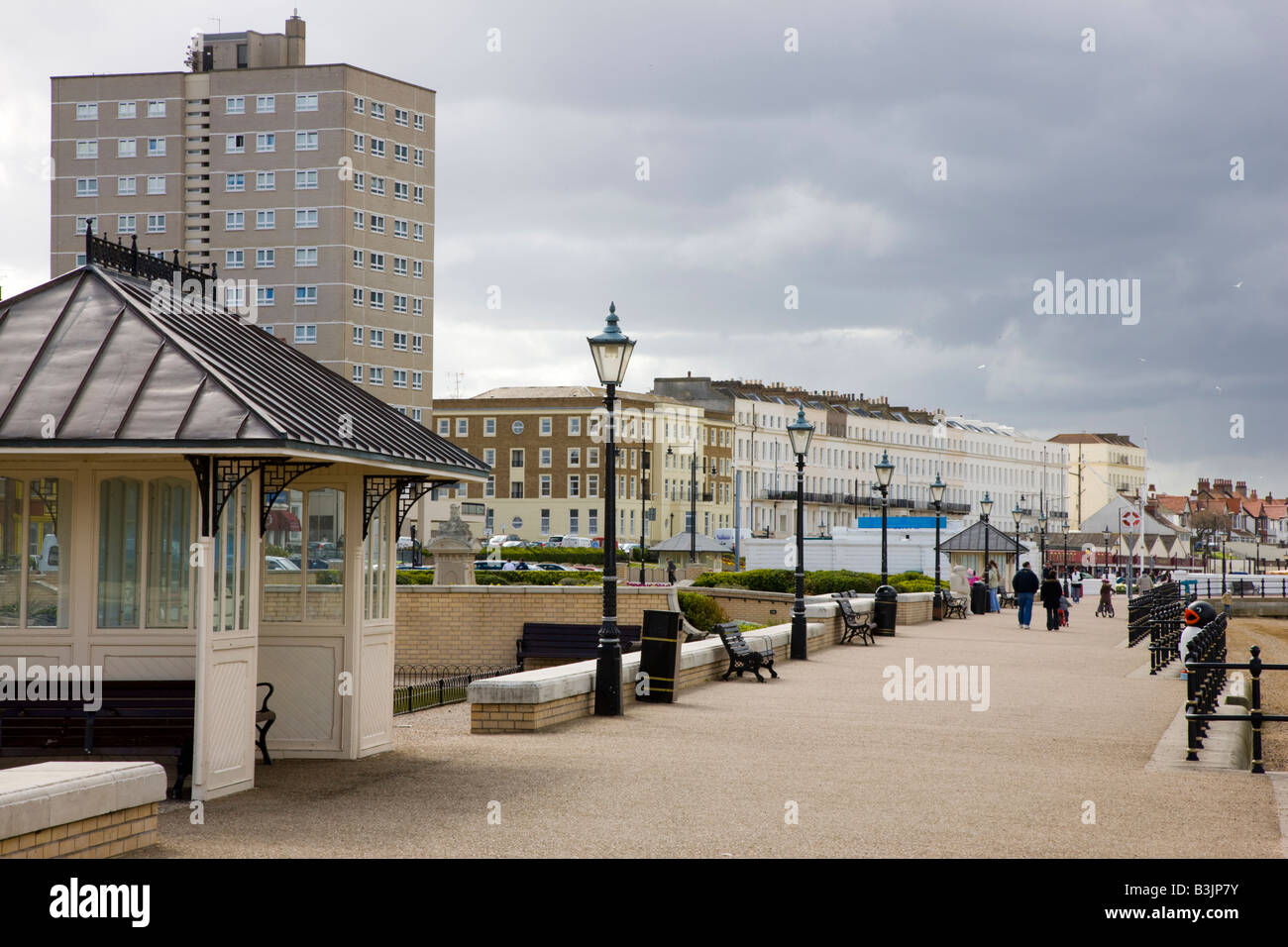 Seafront promenade in Herne Bay Kent Stock Photo - Alamy