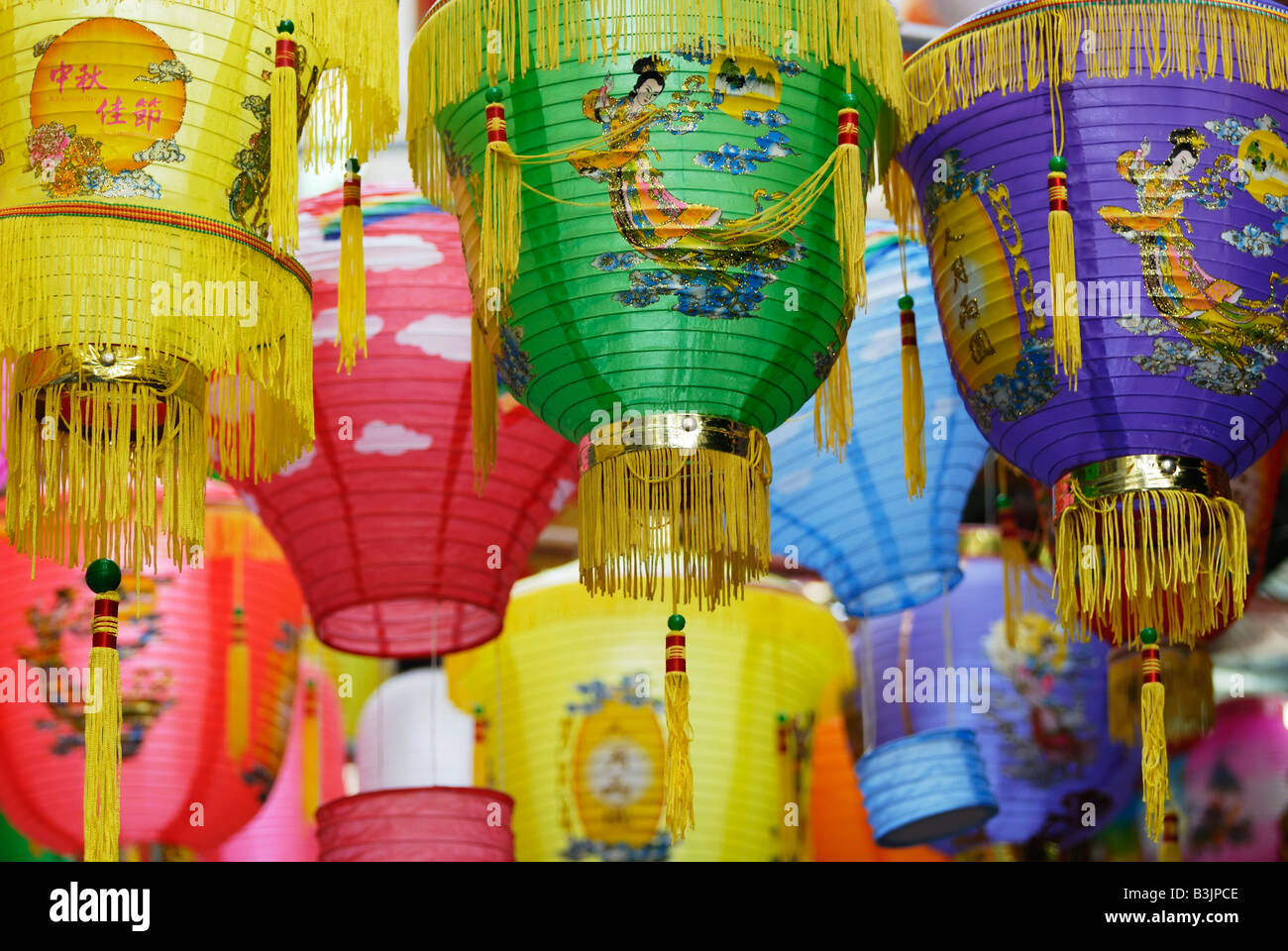Chinese lanterns for the Mid-Autumn festival Stock Photo - Alamy
