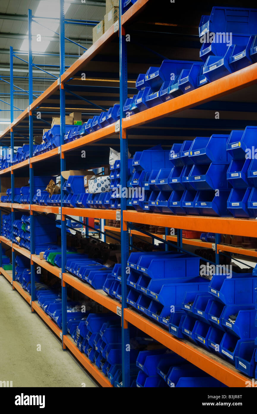 Industrial shelving with picking bins Stock Photo - Alamy