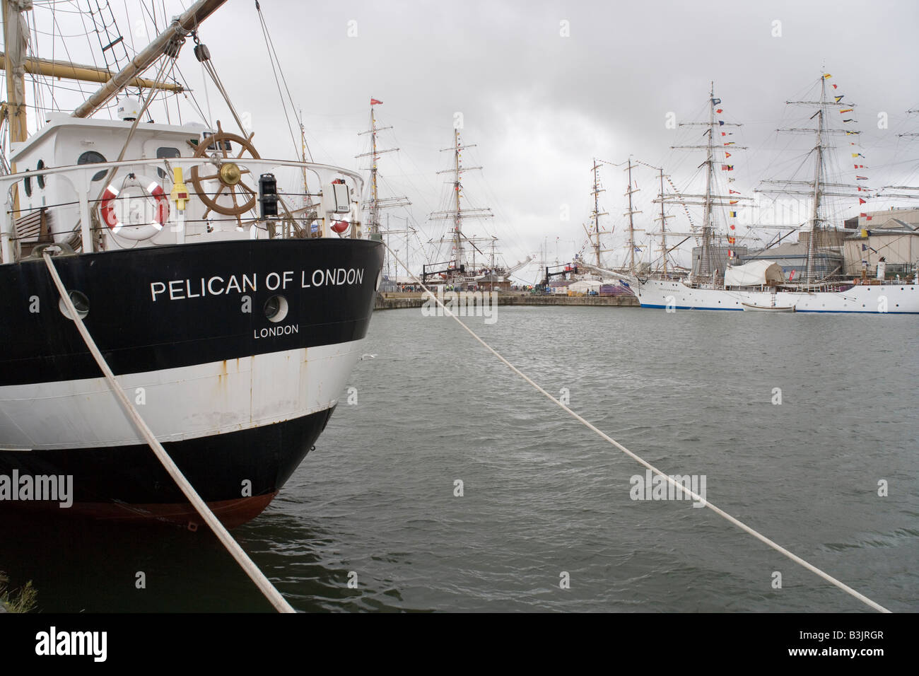 The Pelican sailing ship at the Tall Ships race in Liverpool July 2008 ...