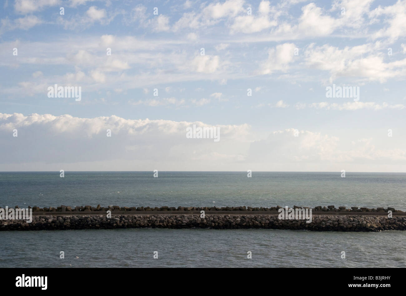 Mole, pier, water-break, harbour of Calais, France Stock Photo - Alamy