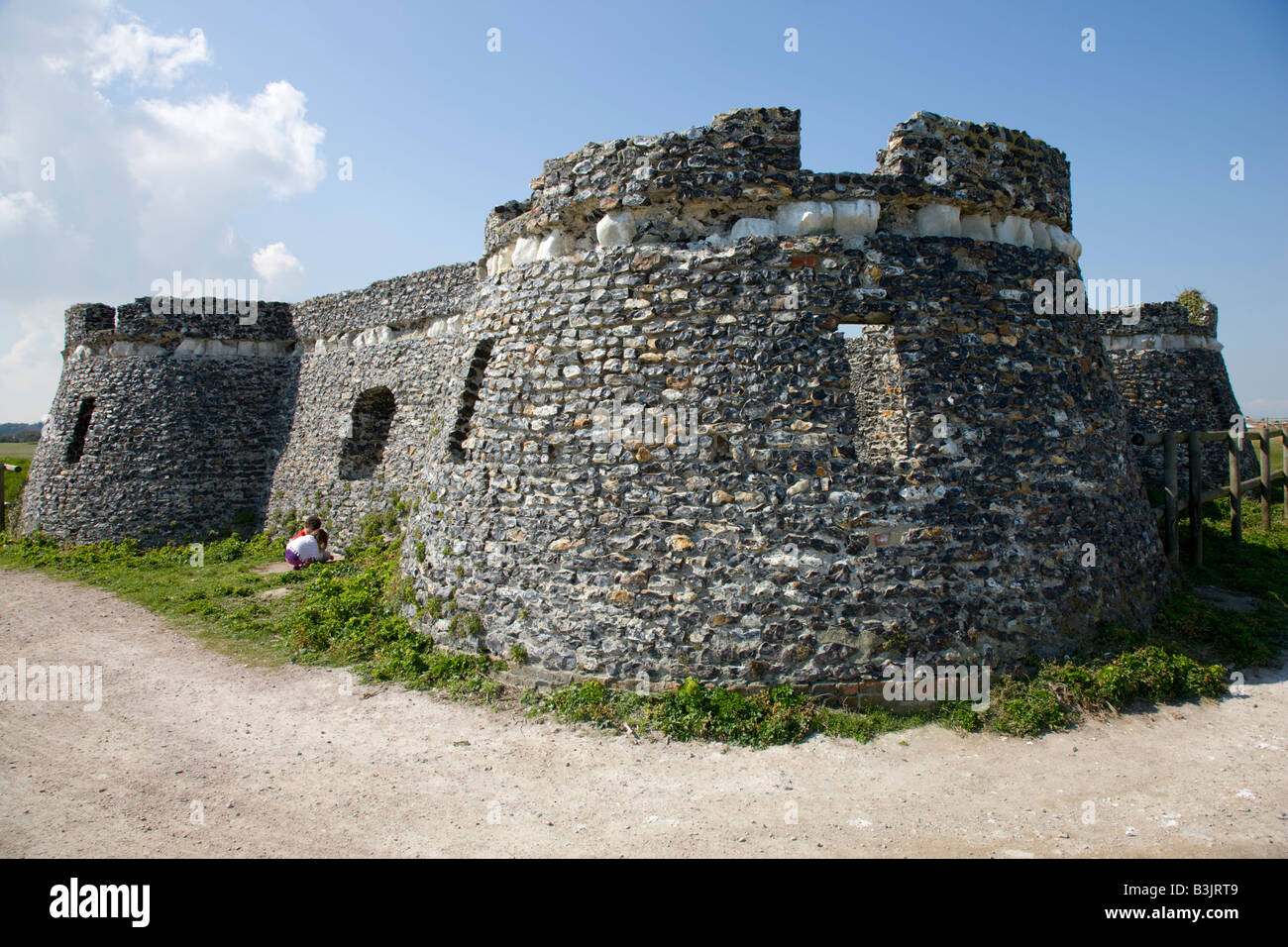 Small ruined defensive structure near Kingsgate Bay in Kent Stock Photo ...