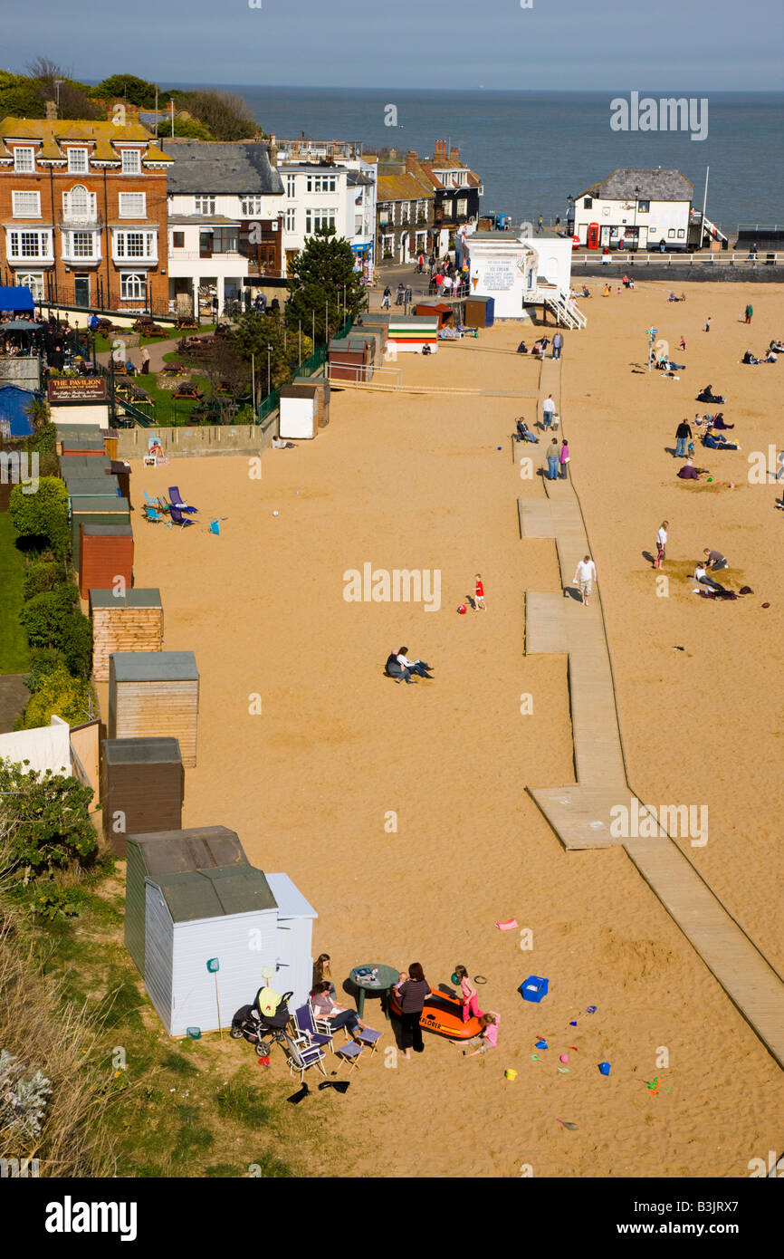 The beach and harbour at Broadstairs in Kent Stock Photo - Alamy
