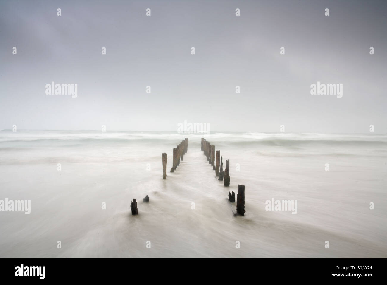 groynes at St Clair beach Stock Photo - Alamy