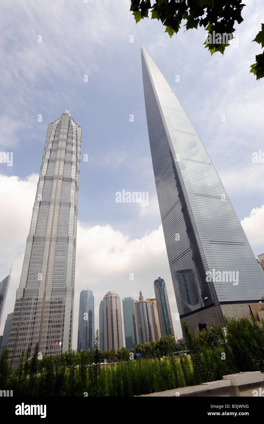 Shanghai World Financial Center and Jinmao Tower in Pudong, Shanghai ...