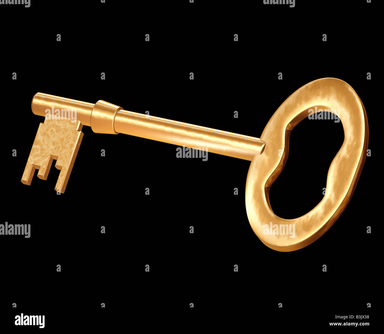 Illustration of a very special golden key Stock Photo - Alamy