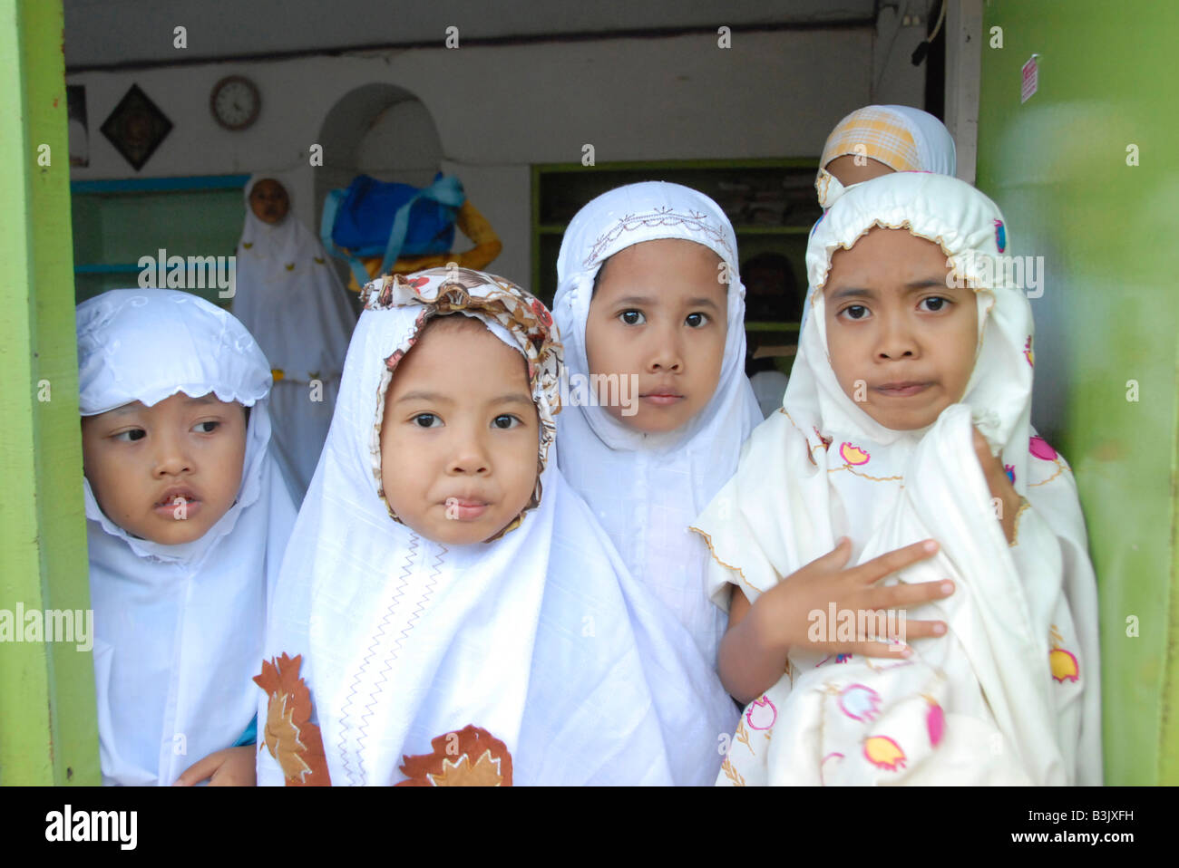 happy muslim children at the charity sponsored islamic school in slum ...