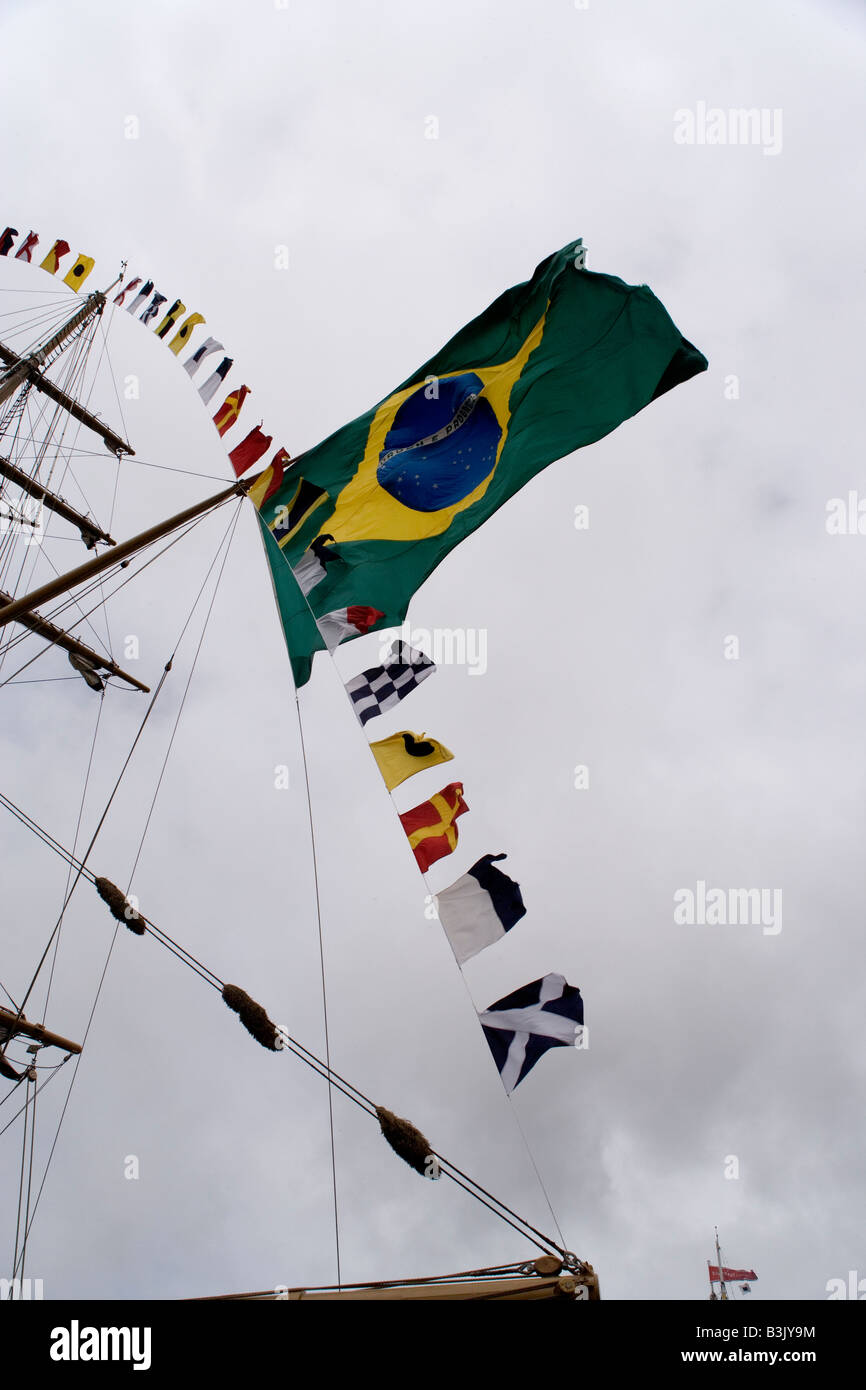 The Brazilian sailing ship the Cisne Branco at the Tall Ships race in ...