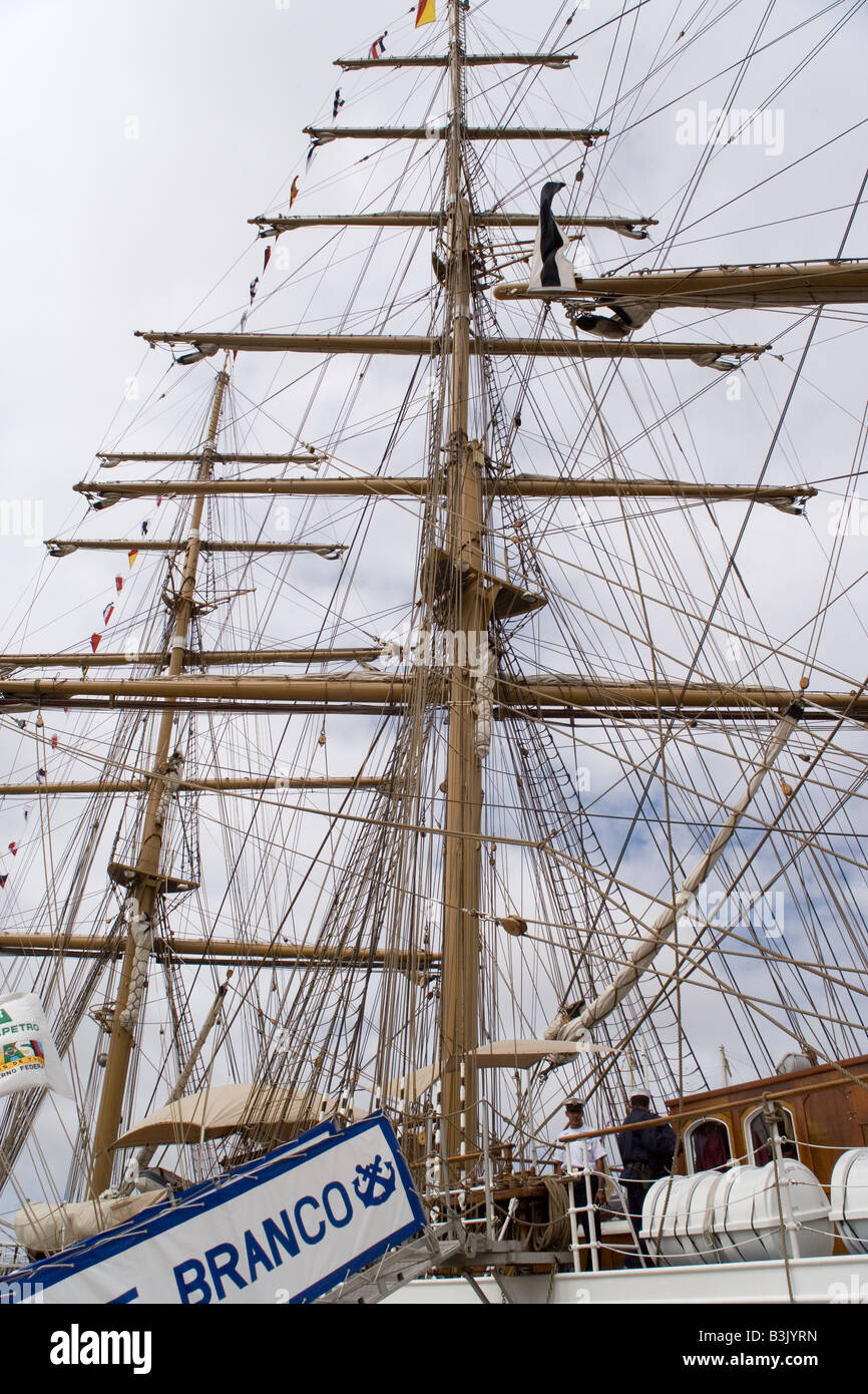 The Brazilian sailing ship the Cisne Branco at the Tall Ships race in ...