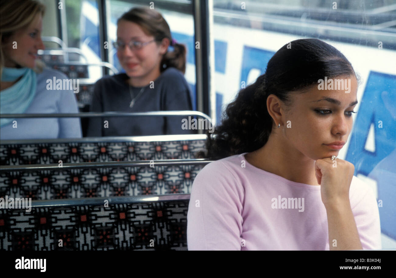 Girl bus stop angry hi-res stock photography and images - Alamy
