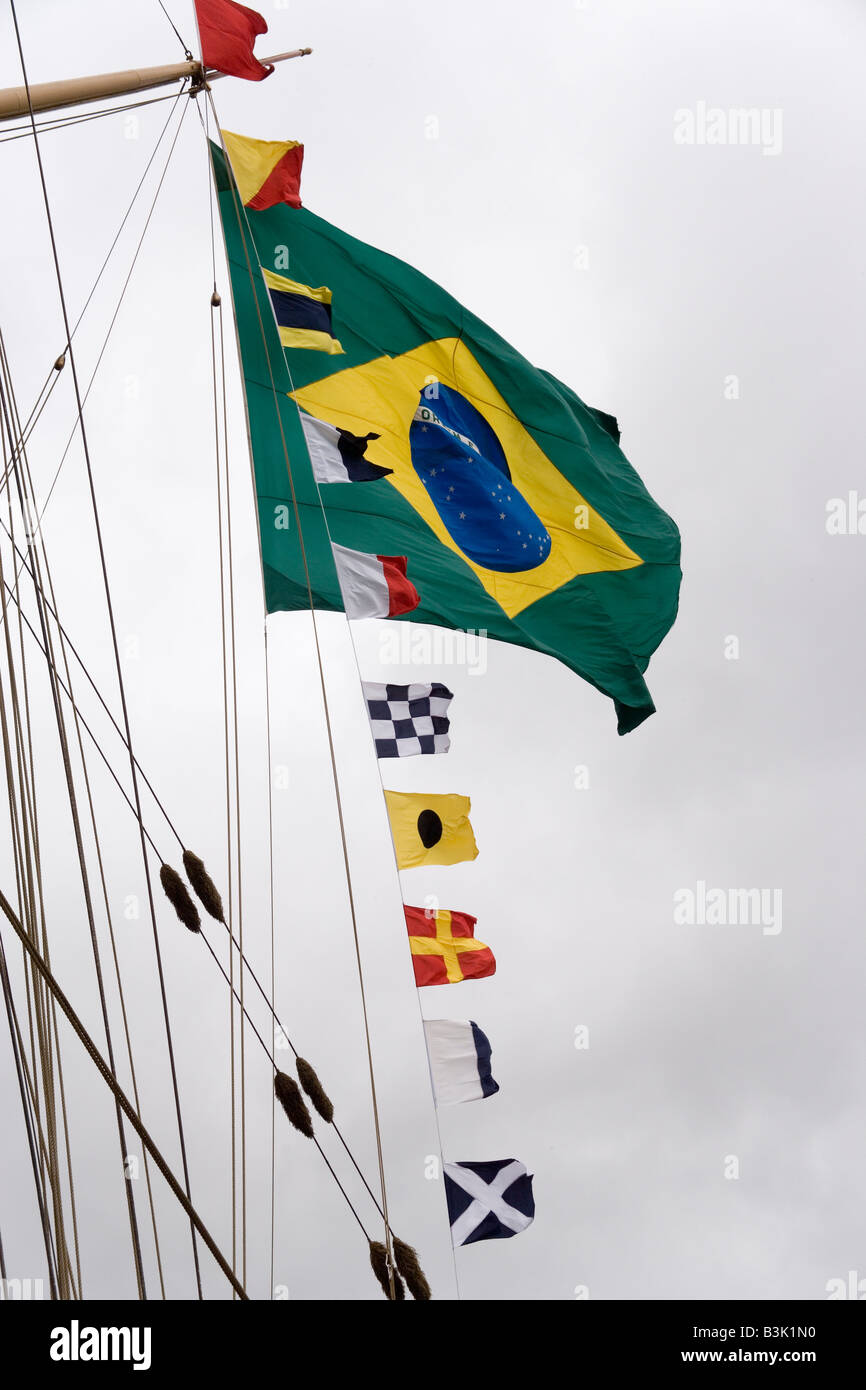 The Brazilian sailing ship the Cisne Branco at the Tall Ships race in ...