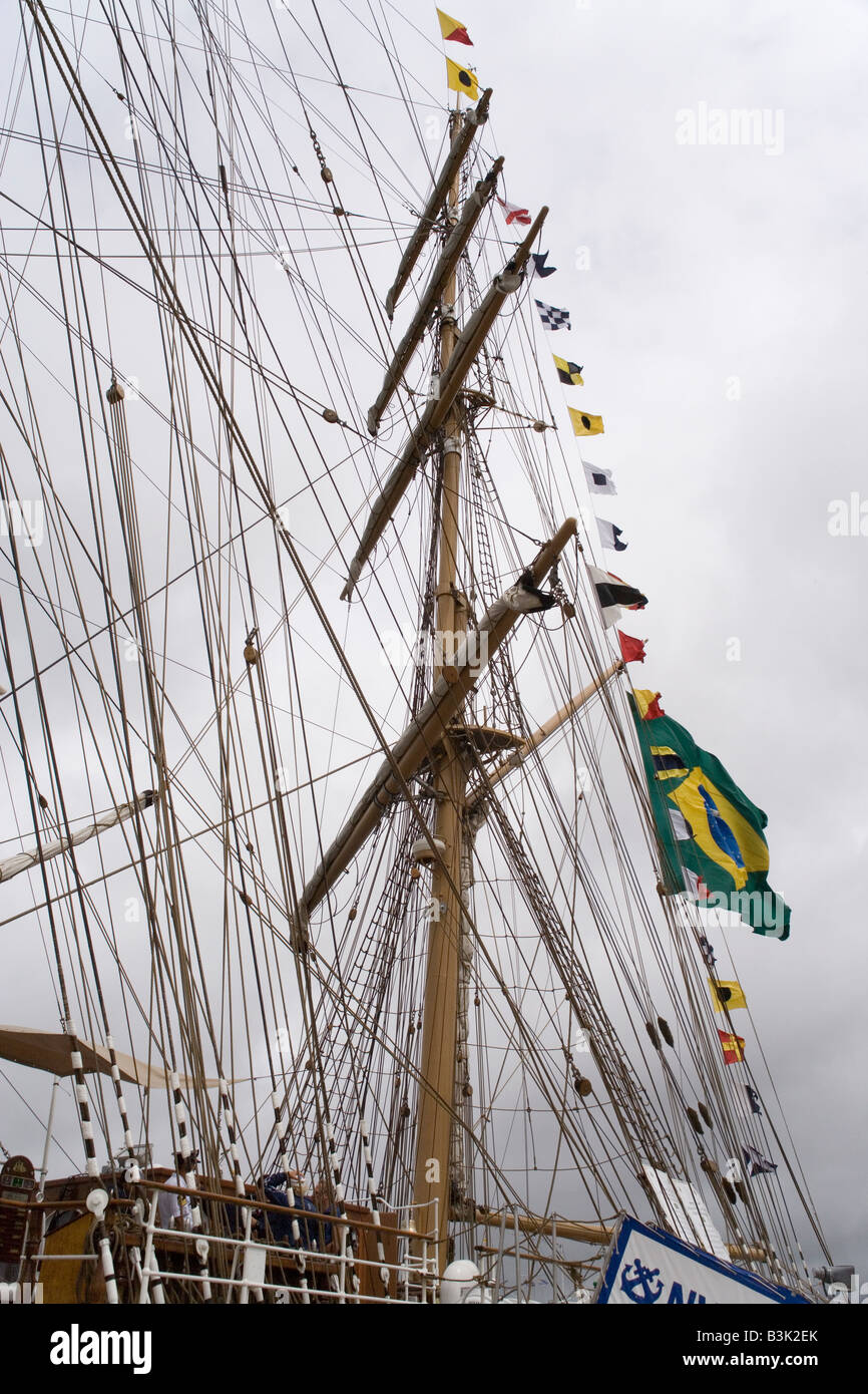 The Brazilian sailing ship the Cisne Branco at the Tall Ships race in ...