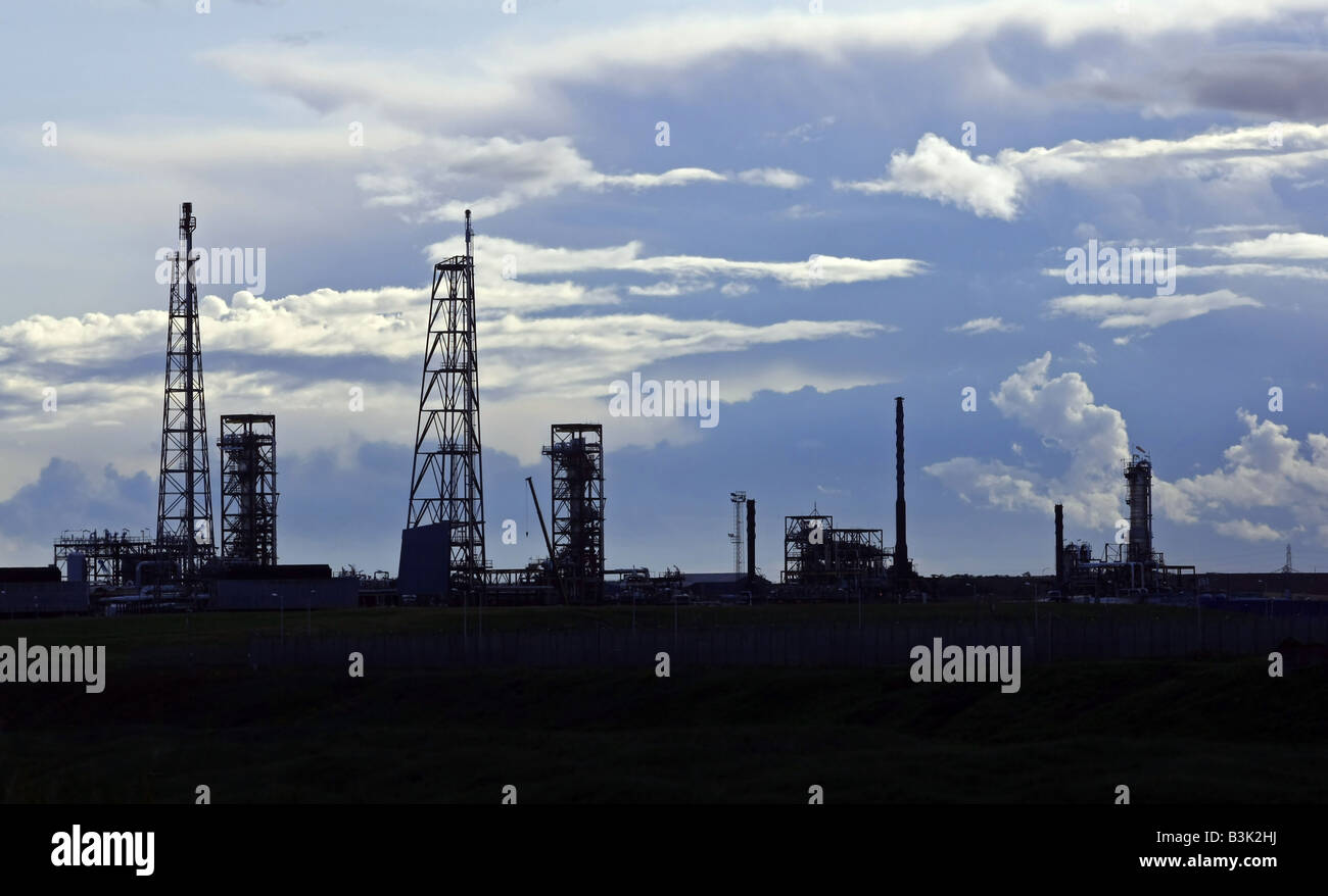 Towers of St Fergus gas terminal near Fraserburgh, Scotland, UK, seen ...