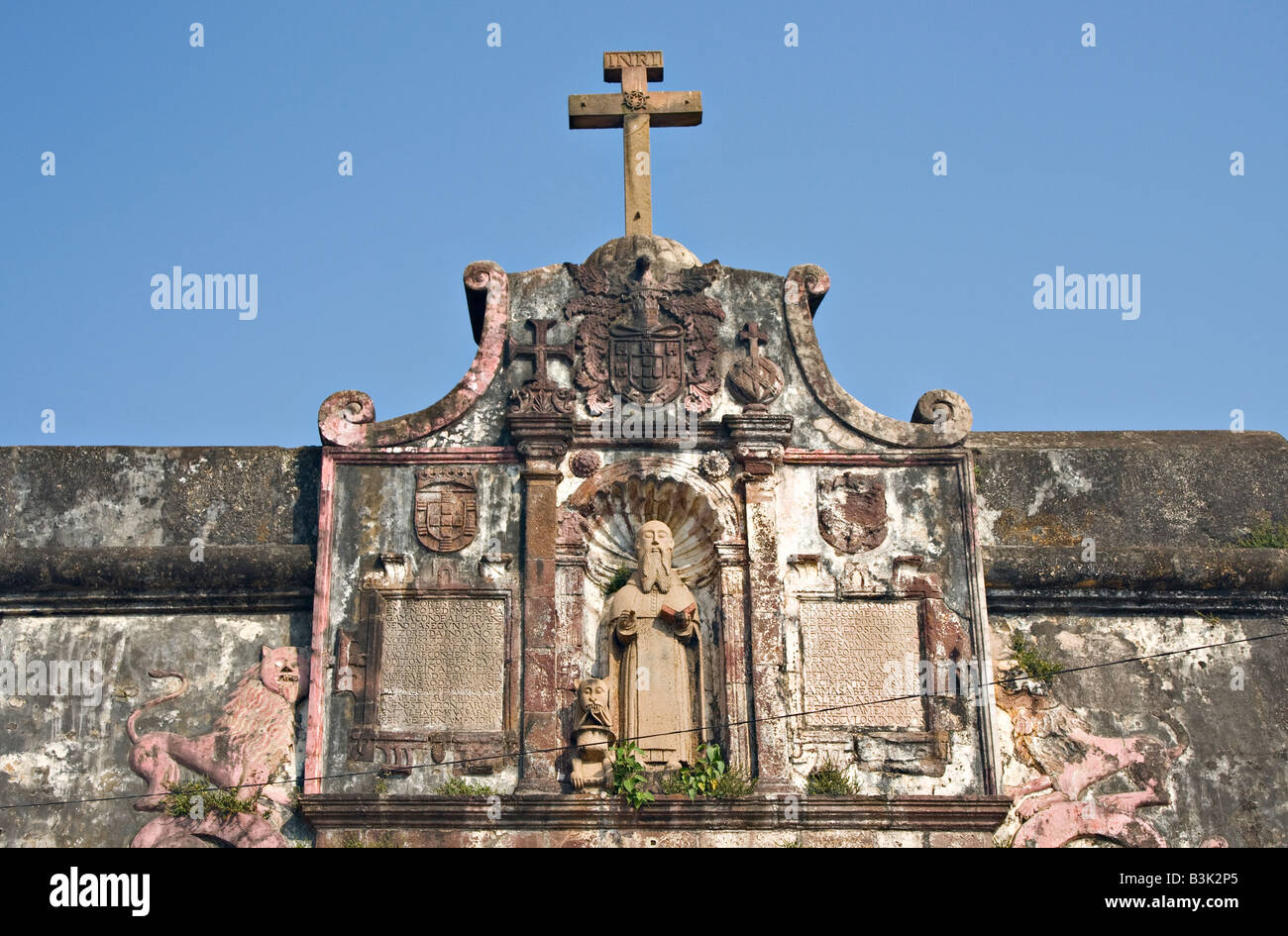 Main gate of Fort of Saint Jerome, Daman City, Daman, India Stock Photo ...