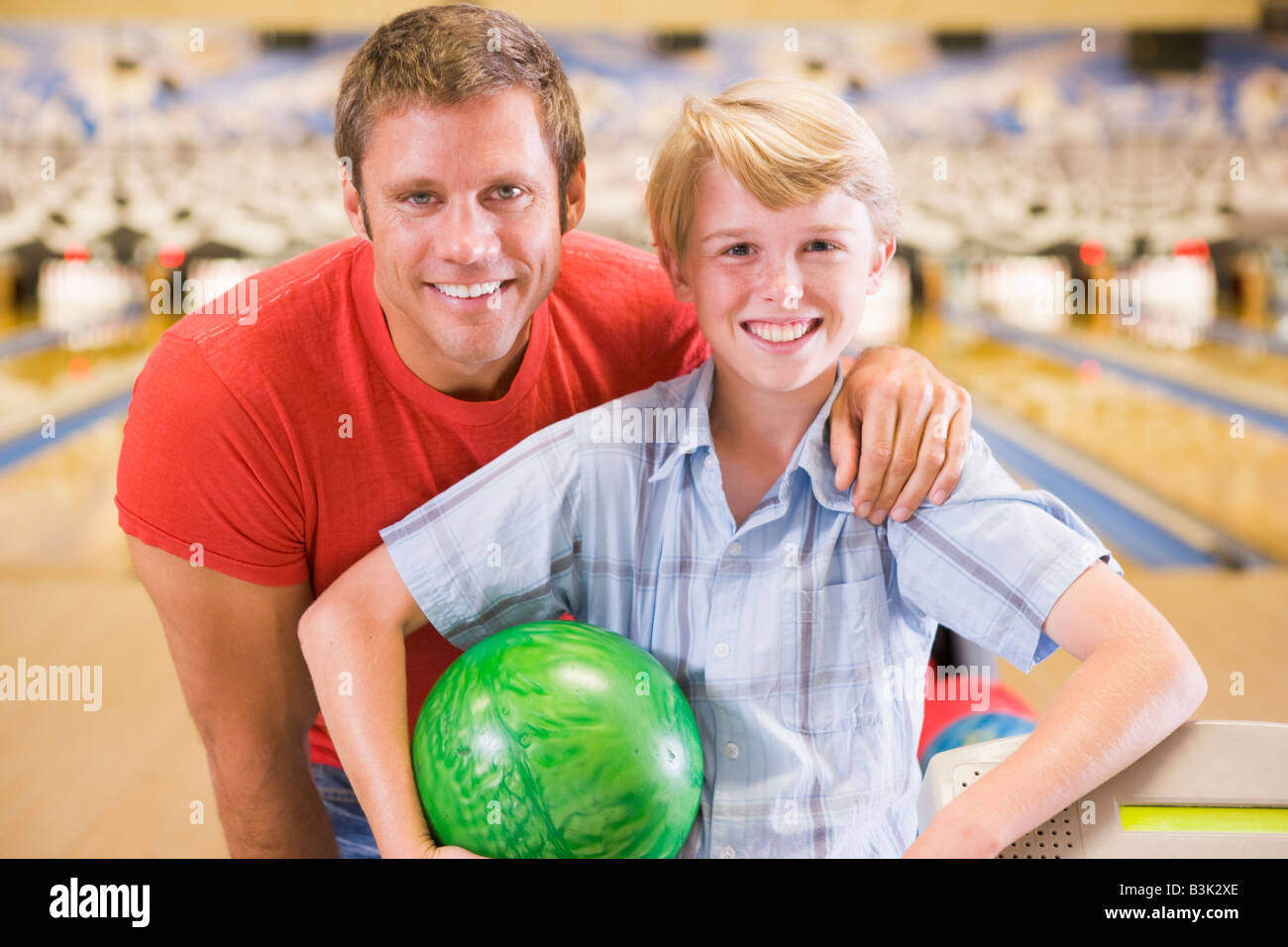 Boy Playing Bowling Alley High Resolution Stock Photography and Images ...