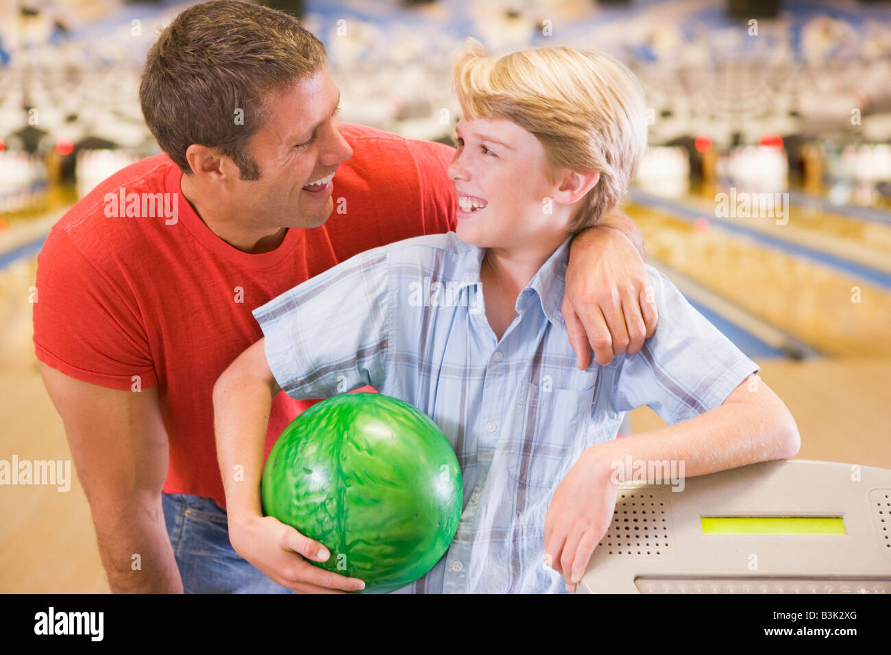 Boy bowling alley hi-res stock photography and images - Alamy