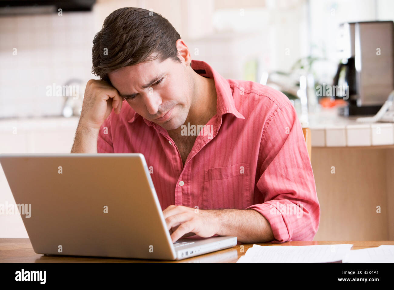 Angry man working on laptop hi-res stock photography and images - Alamy