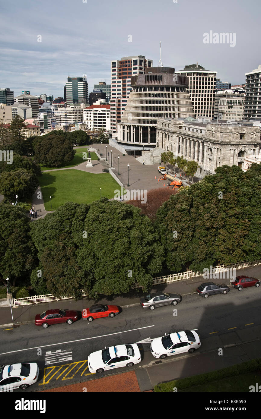 Parliament buildings The beehive Wellington New Zealand Stock Photo - Alamy