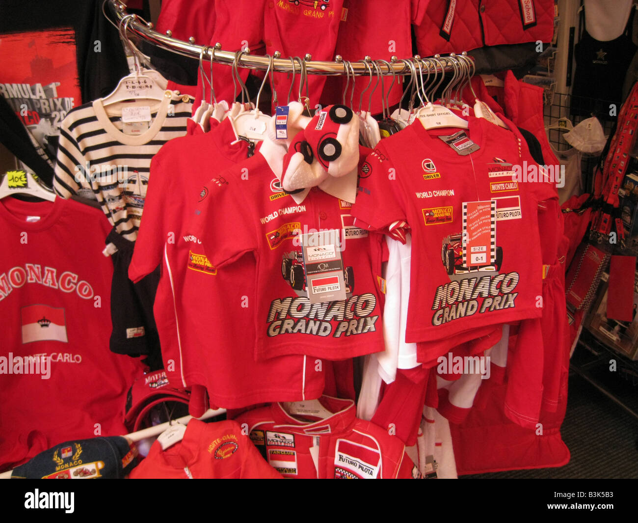 MONACO shop selling Grand Prix fashions Stock Photo - Alamy