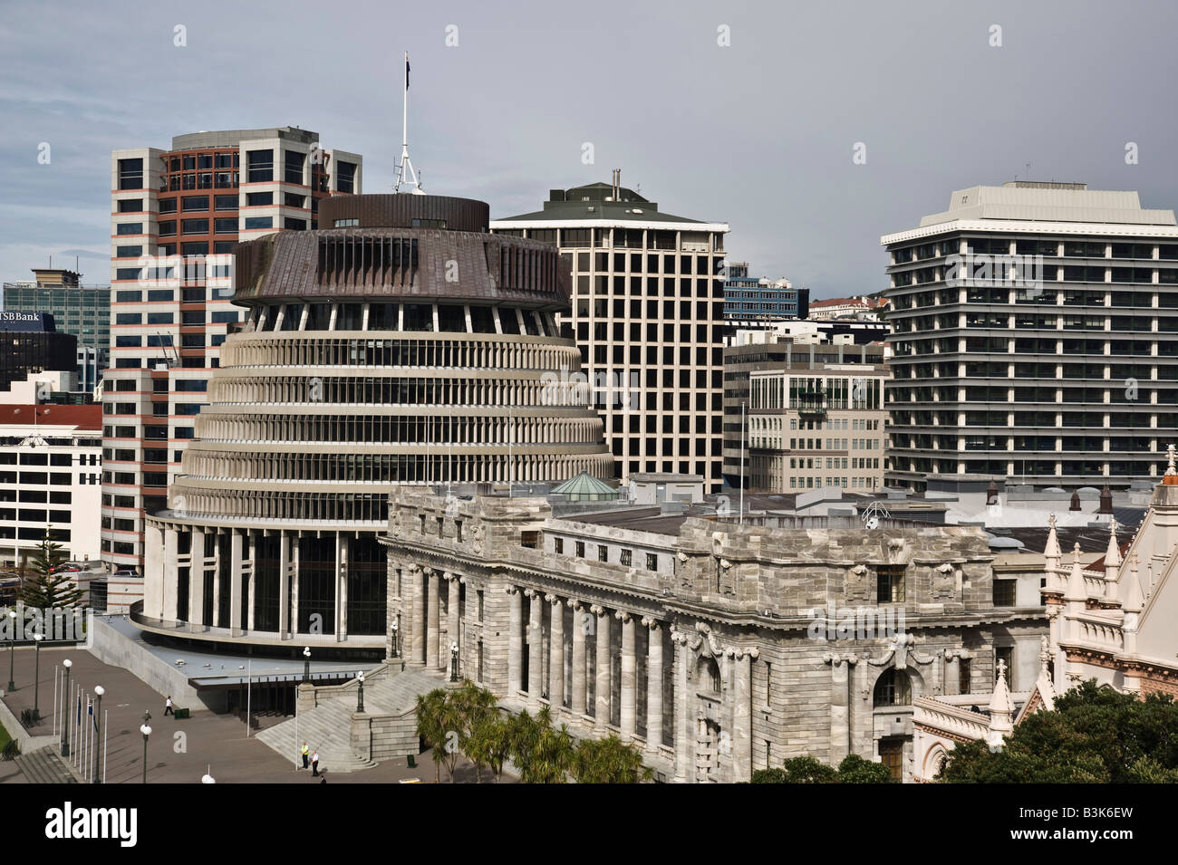 Parliament buildings The beehive Wellington New Zealand Stock Photo - Alamy