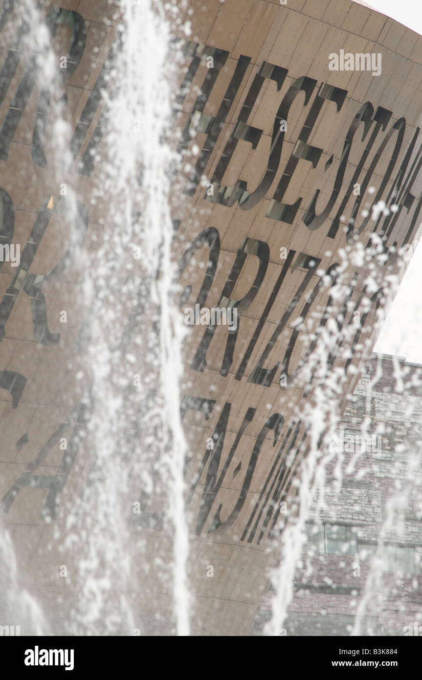 The iconic Wales Millennium Centre building Cardiff Bay Wales UK seen ...