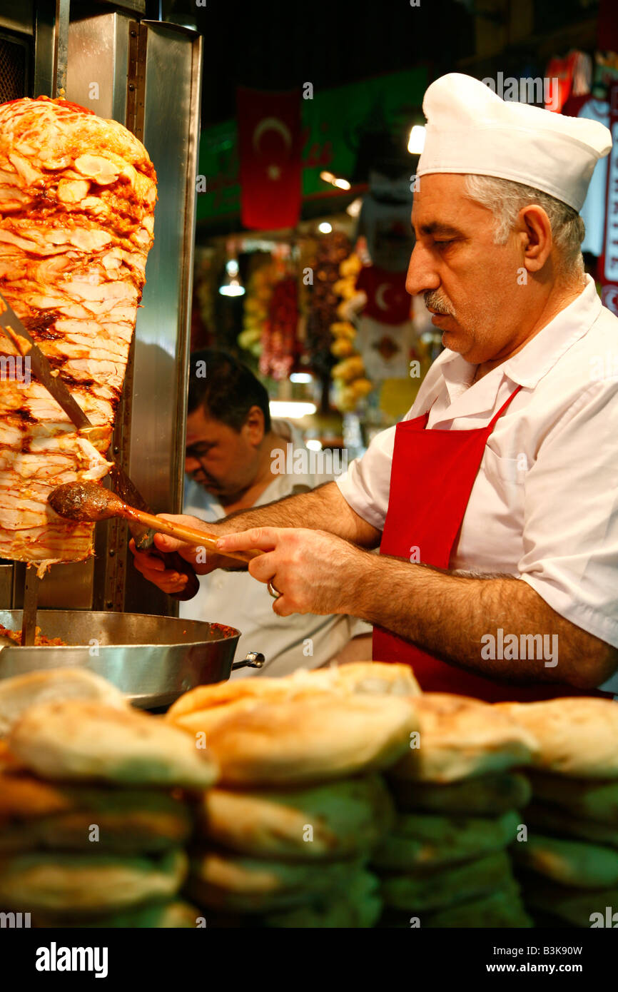 May 2008 - Kebab shop Istanbul Turkey Stock Photo - Alamy