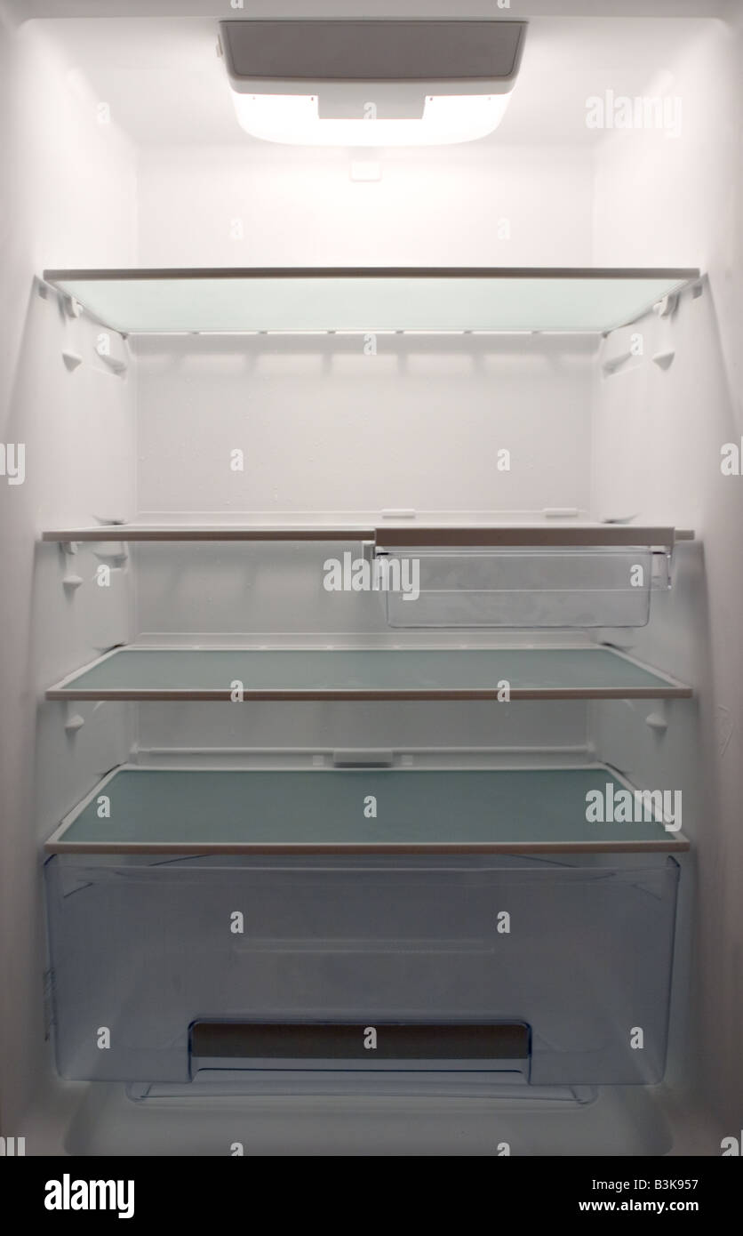Inside of an empty fidge Stock Photo - Alamy