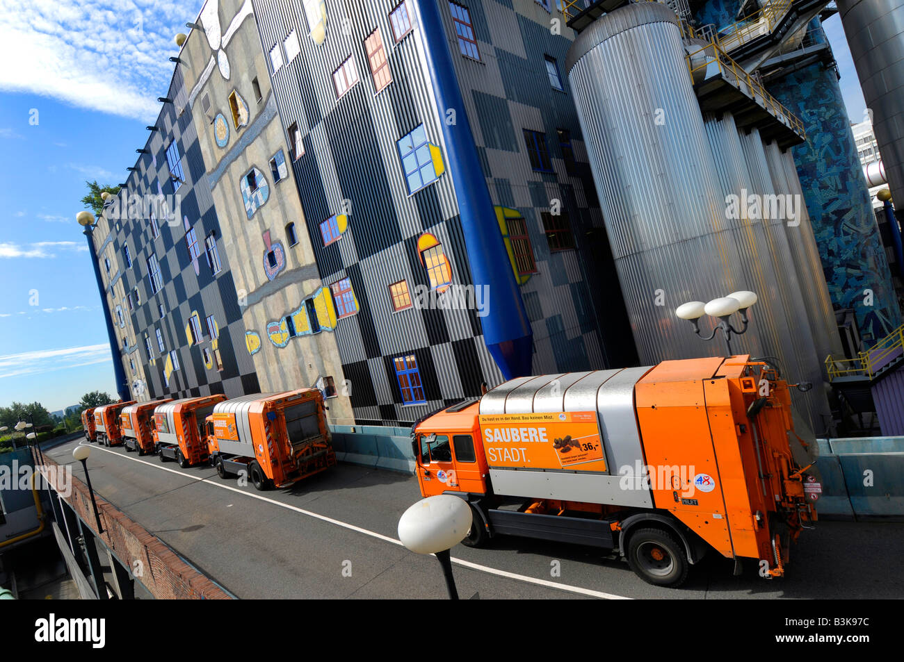 The waste incinerator and power station Hundertwasser Power Plant at ...